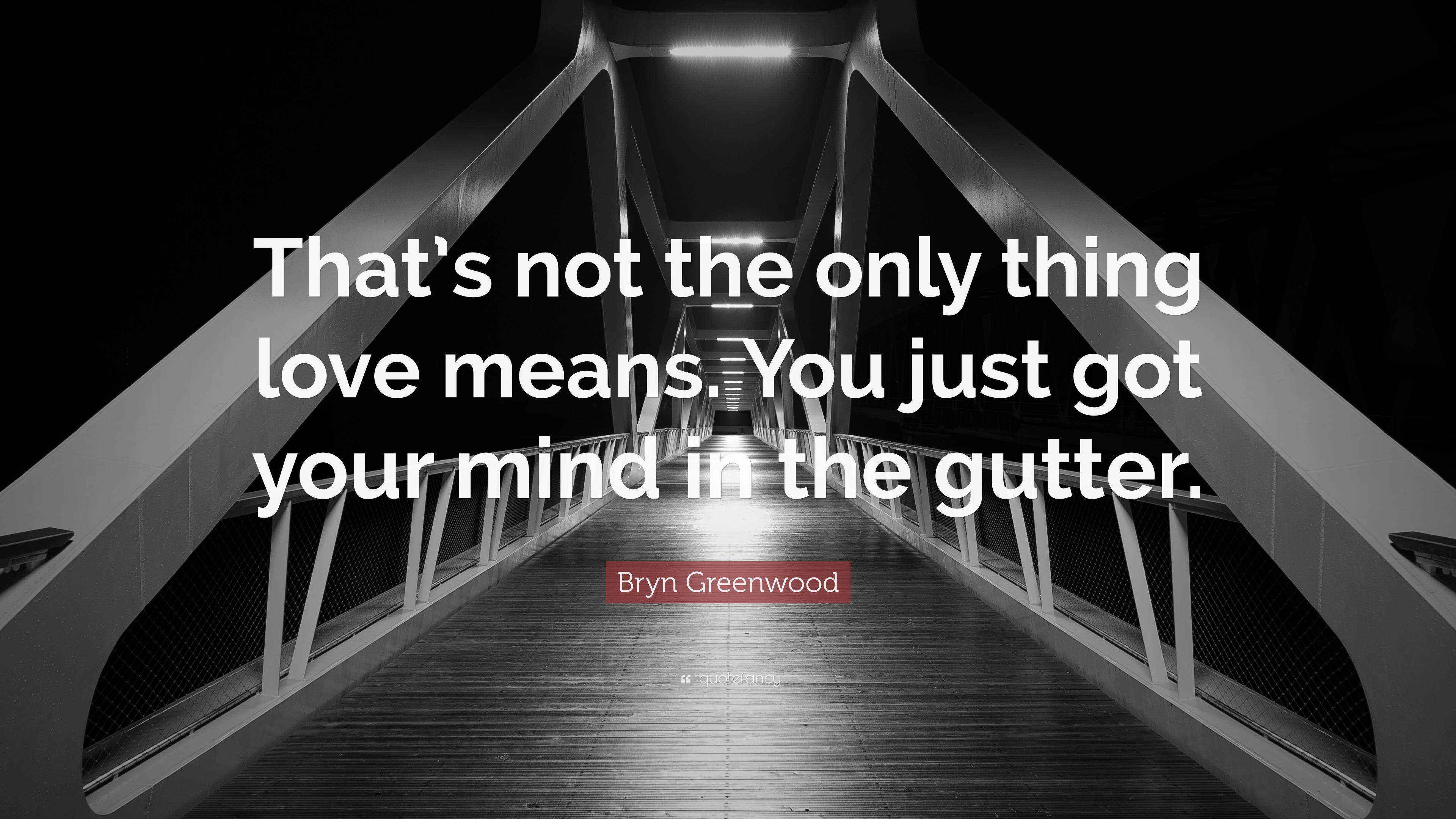 Bryn Greenwood Quote: “That’s not the only thing love means. You just ...