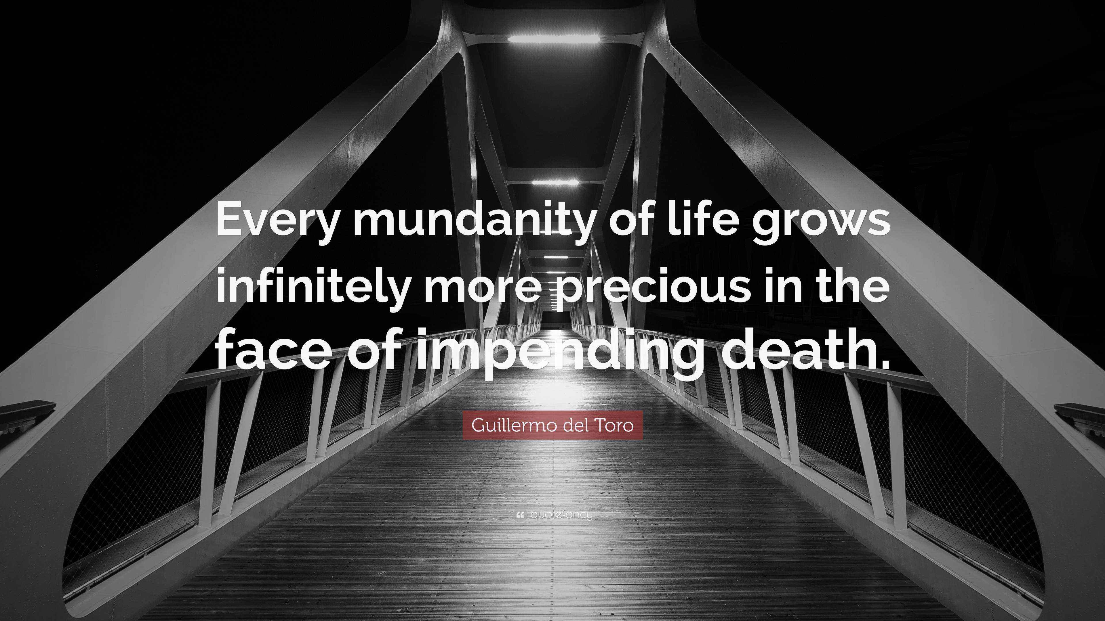 Guillermo del Toro Quote: “Every mundanity of life grows infinitely ...
