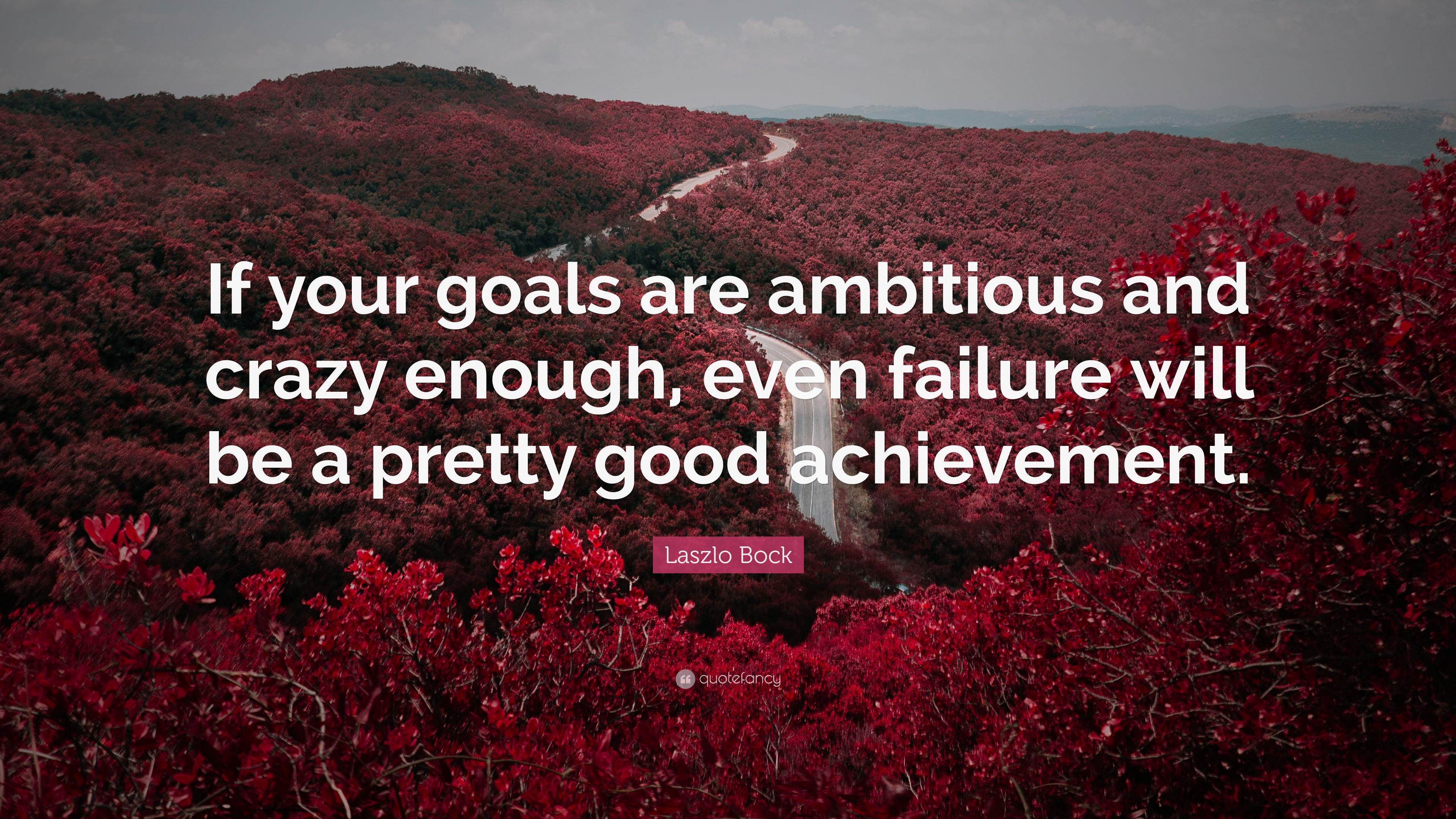 Laszlo Bock Quote: “If your goals are ambitious and crazy enough, even ...