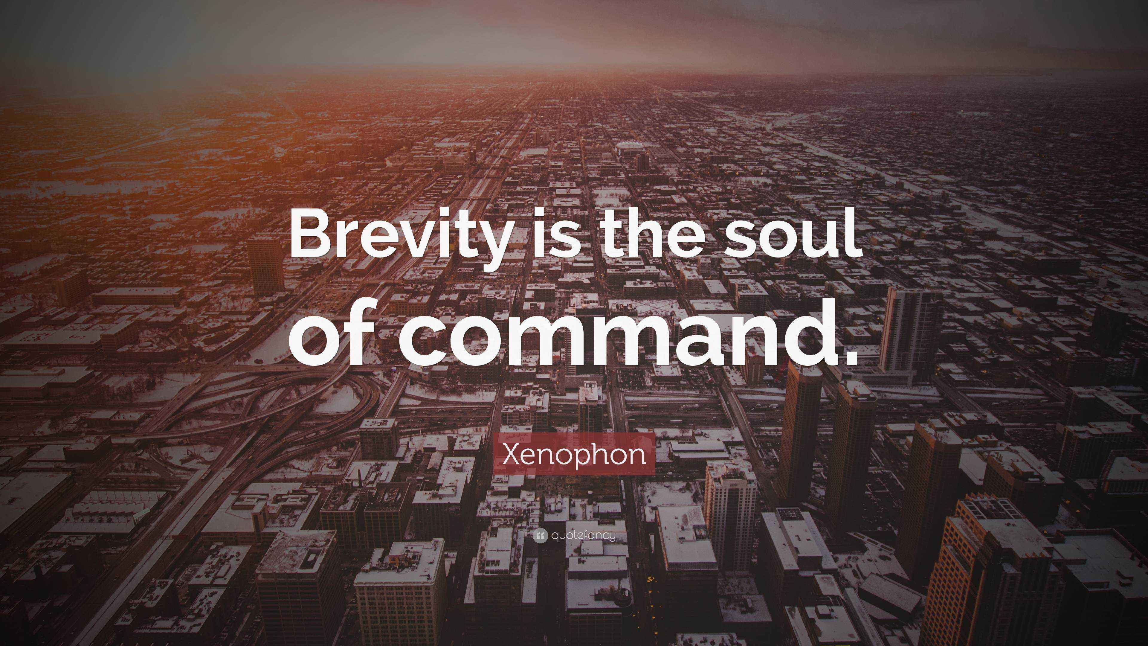 Xenophon Quote: “Brevity is the soul of command.”