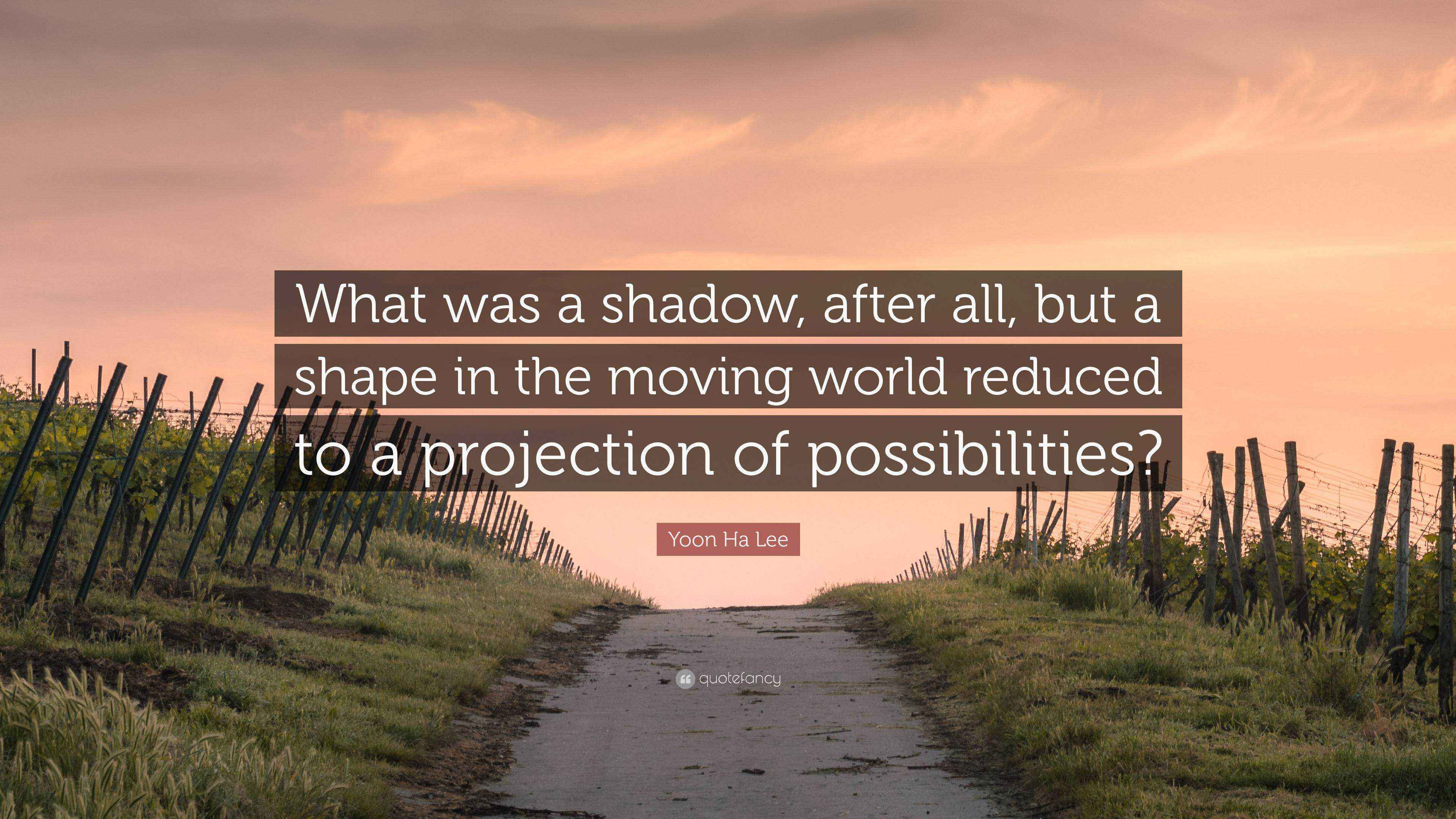 Yoon Ha Lee Quote: “What was a shadow, after all, but a shape in the ...