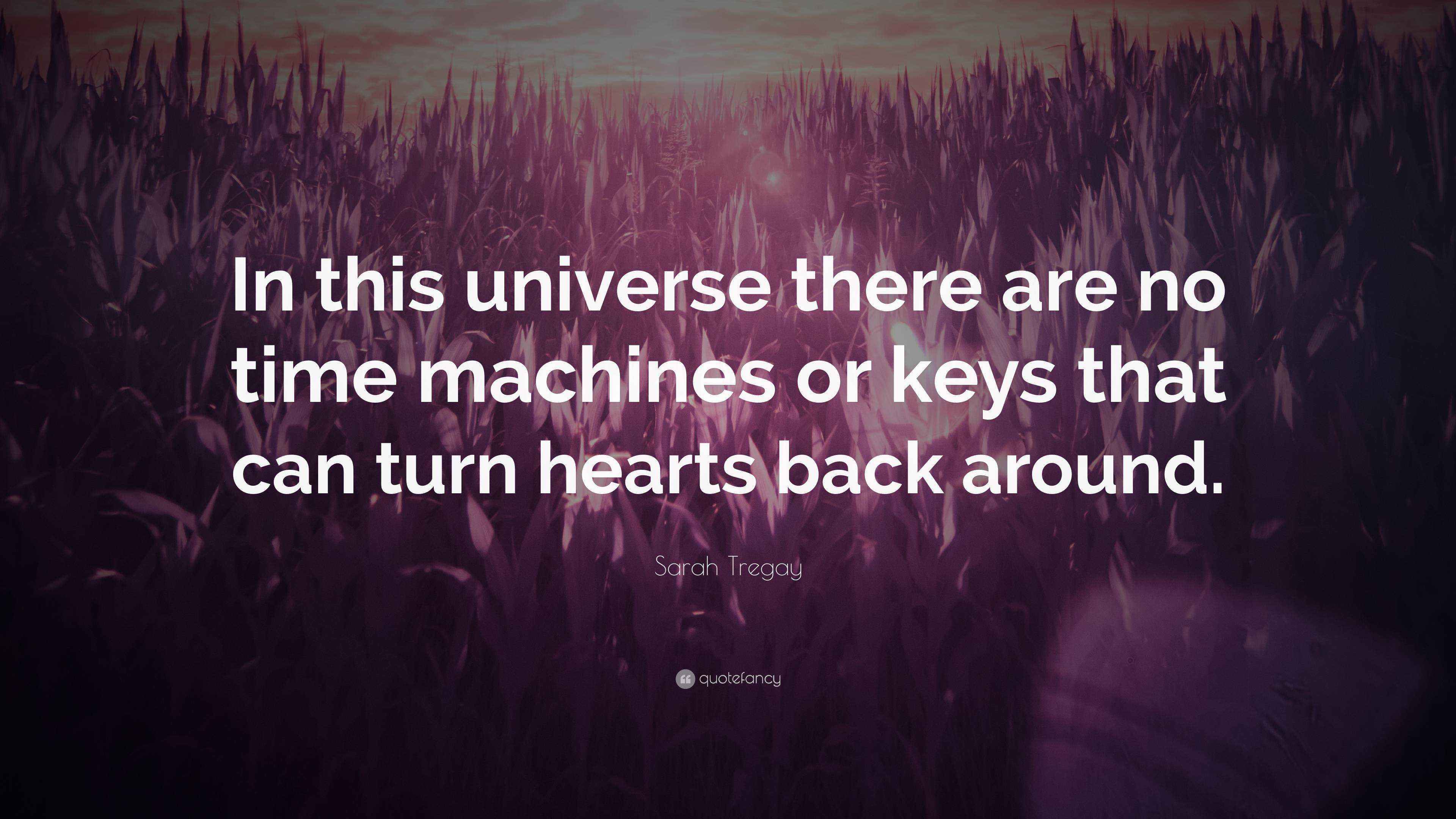 Sarah Tregay Quote: “In this universe there are no time machines or ...