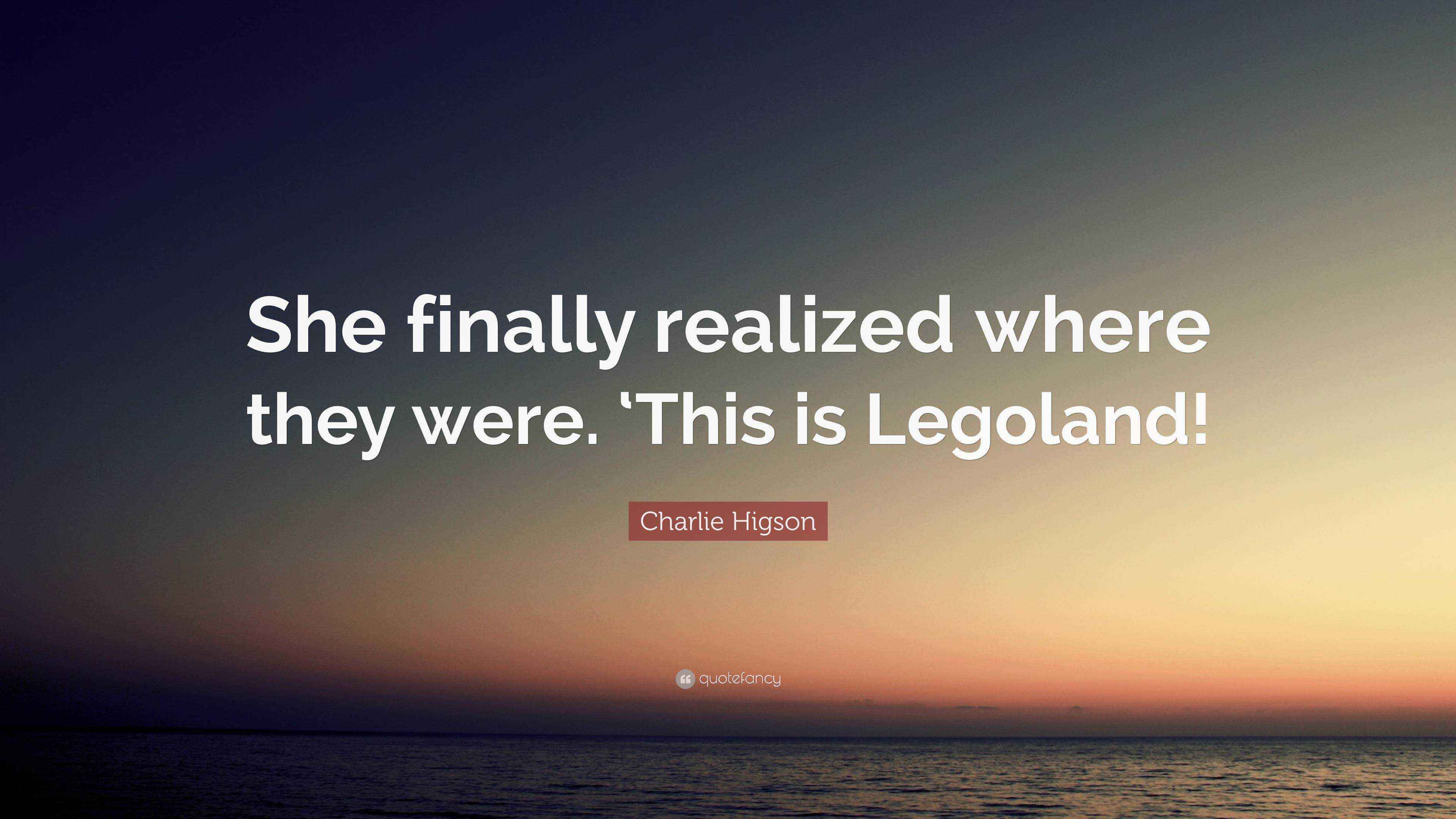 Charlie Higson Quote: “She finally realized where they were. ‘This is ...