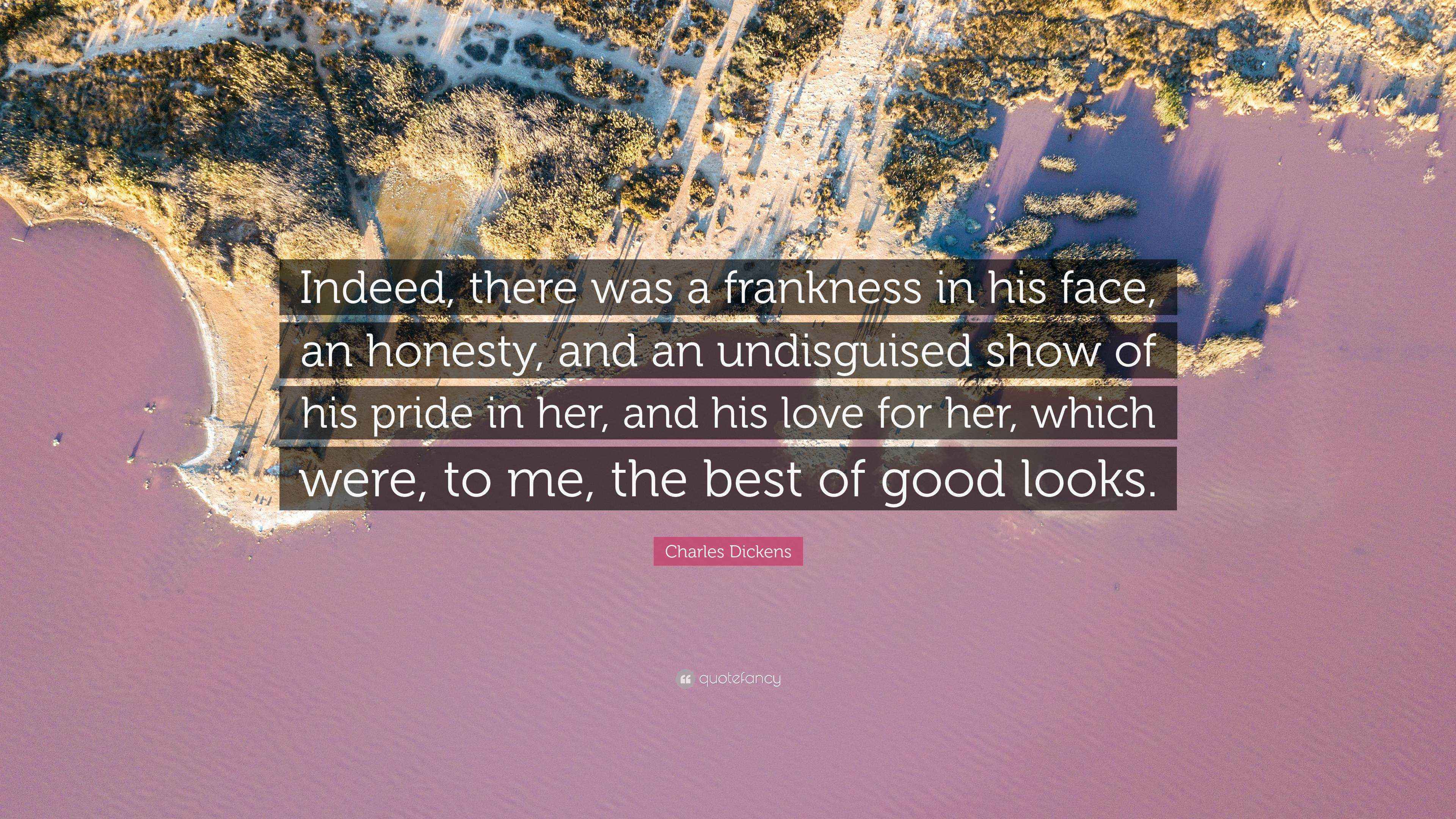 Charles Dickens Quote: “Indeed, there was a frankness in his face, an ...