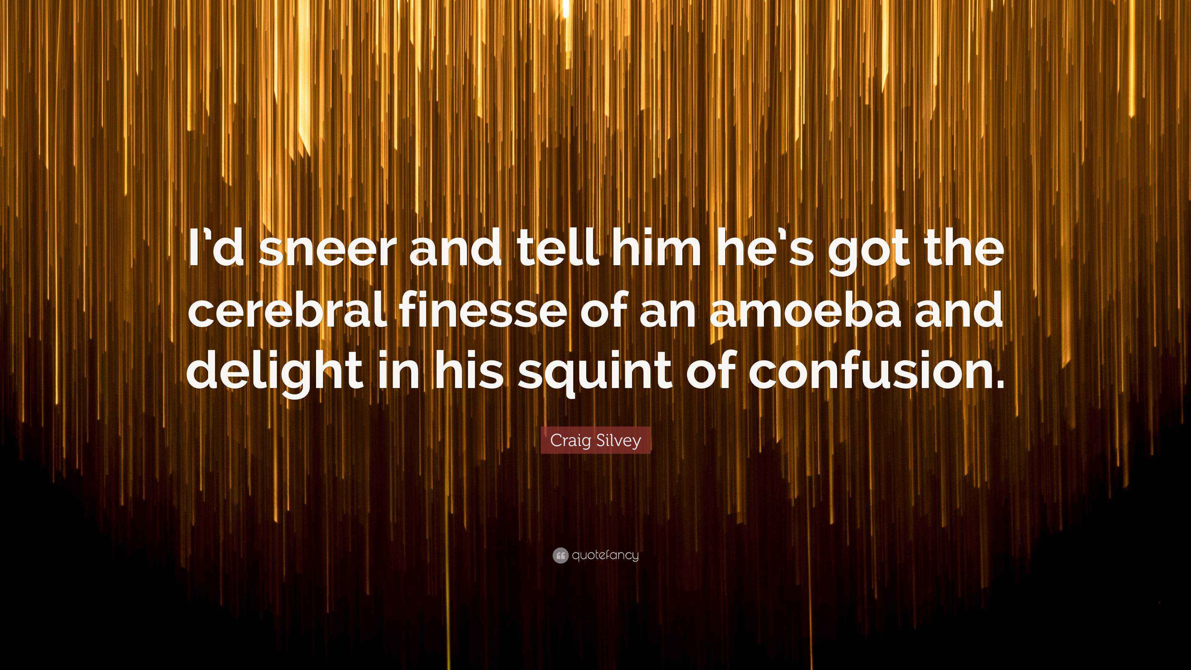 Craig Silvey Quote: “I’d sneer and tell him he’s got the cerebral ...
