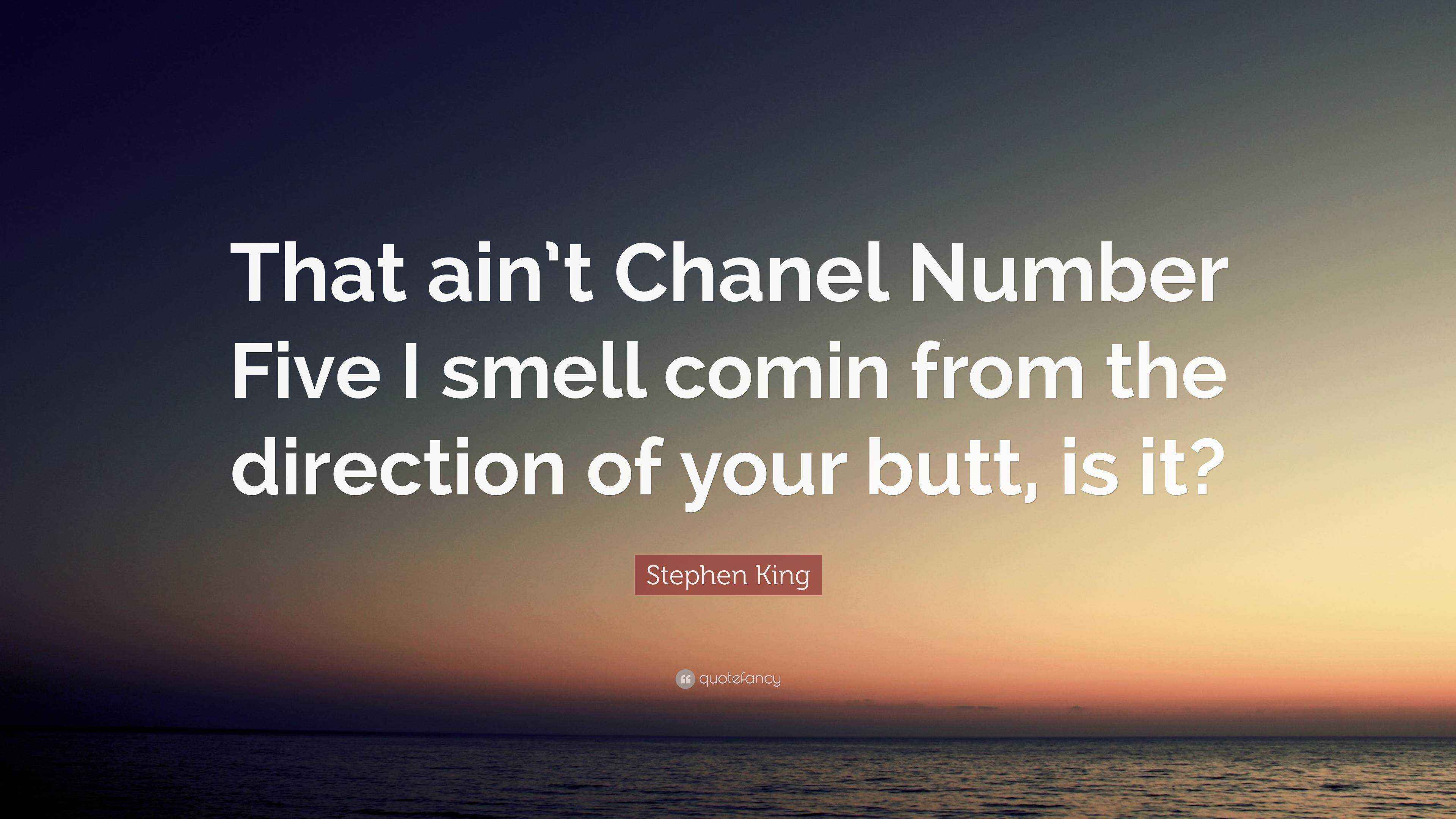 Stephen King Quote: “That ain’t Chanel Number Five I smell comin from ...
