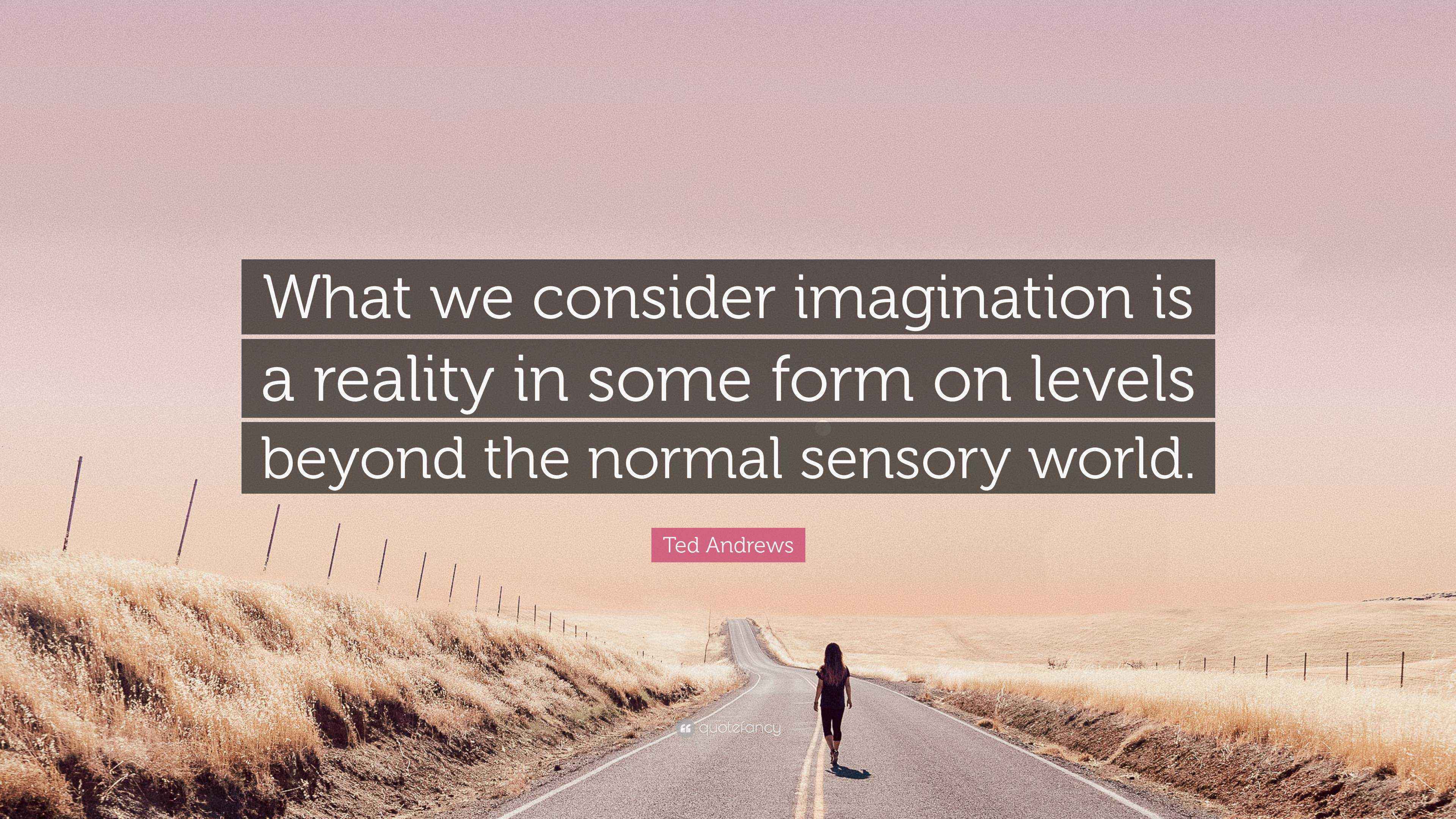 Ted Andrews Quote: “What we consider imagination is a reality in some ...