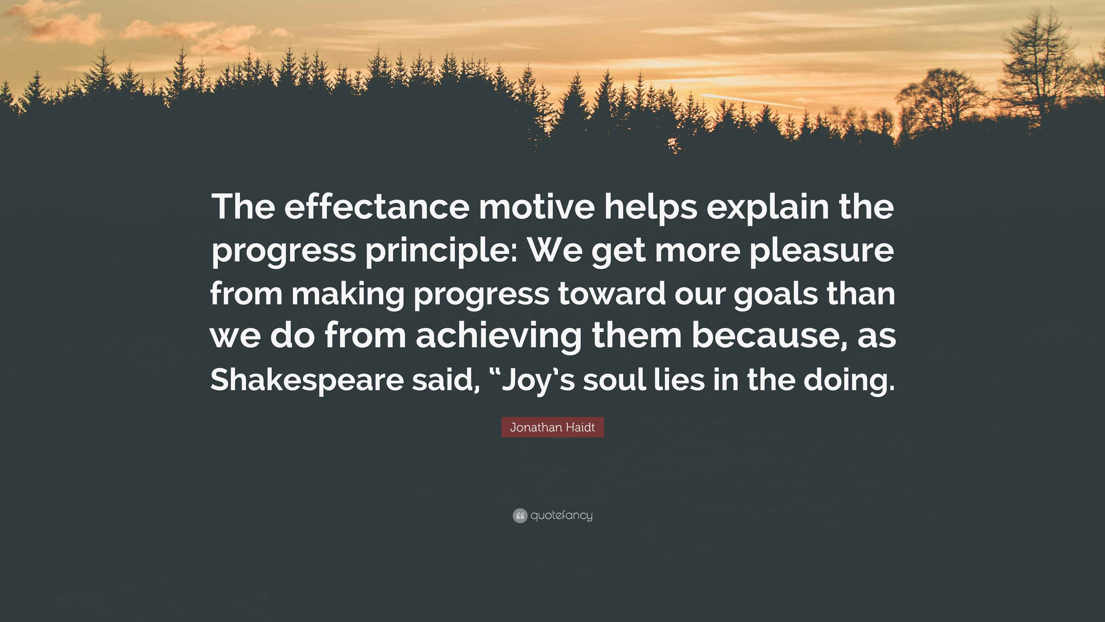 Jonathan Haidt Quote: “The effectance motive helps explain the progress ...