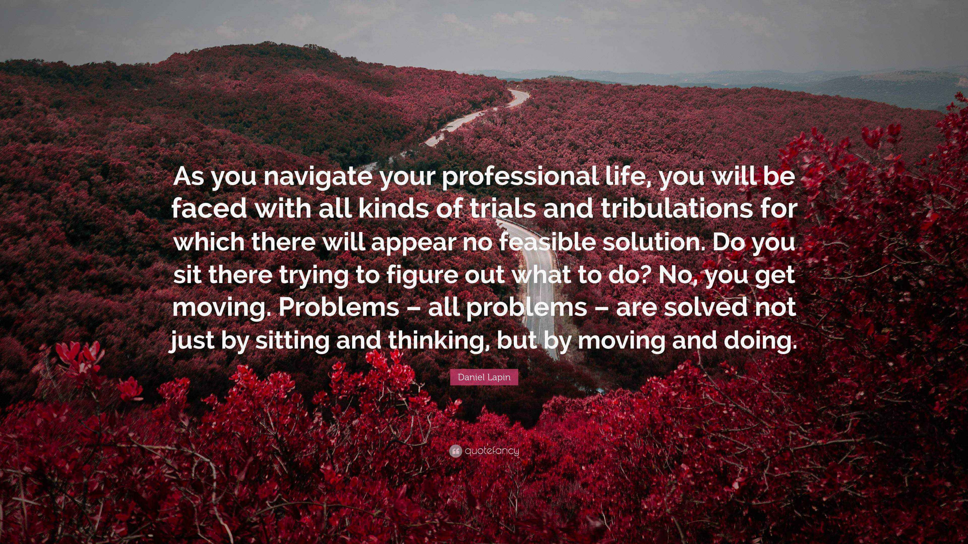 Daniel Lapin Quote: “As you navigate your professional life, you will ...