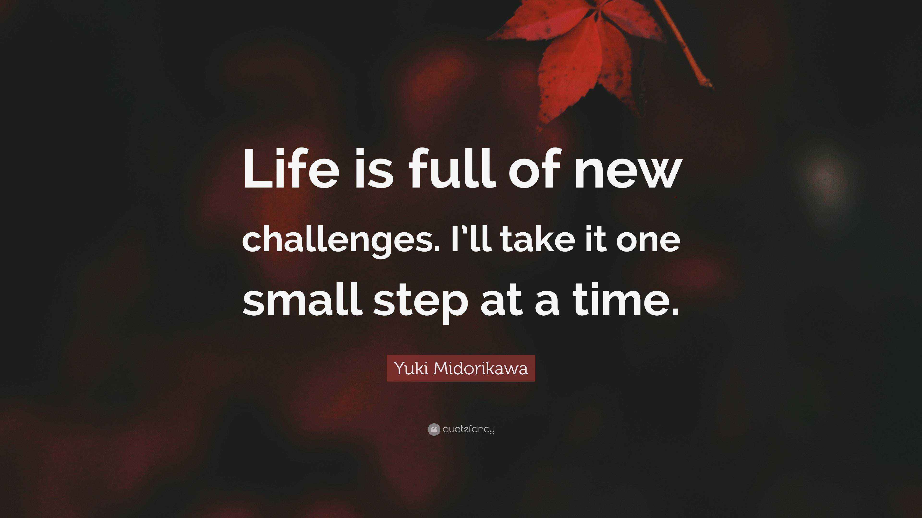 Yuki Midorikawa Quote: “Life is full of new challenges. I’ll take it ...