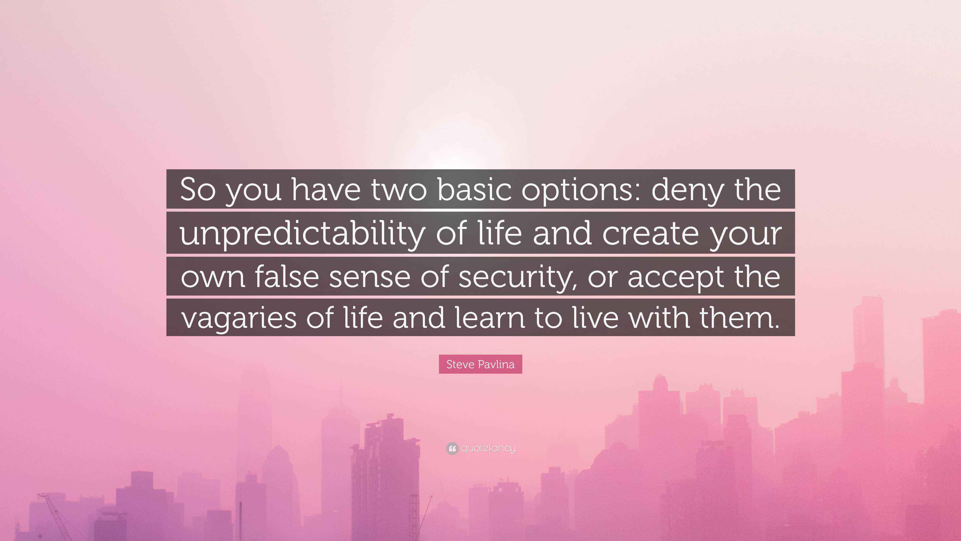 Steve Pavlina Quote: “So you have two basic options: deny the ...