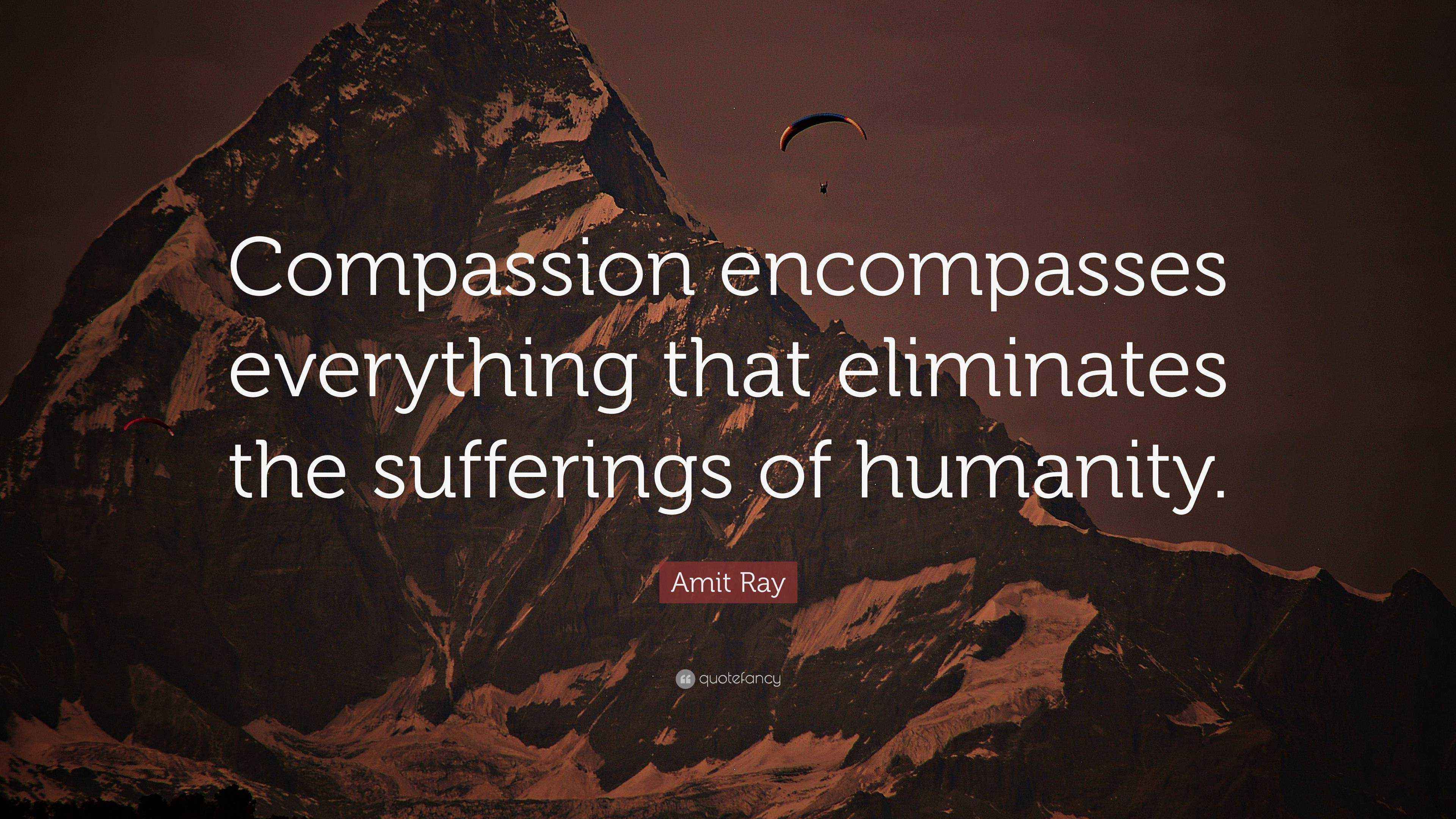 Amit Ray Quote: “Compassion encompasses everything that eliminates the ...