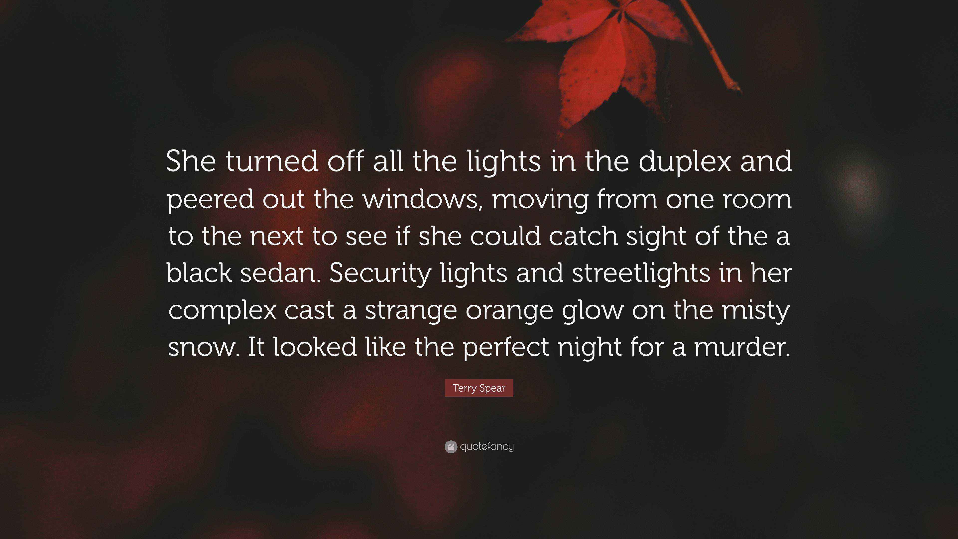 Terry Spear Quote: “She turned off all the lights in the duplex and ...