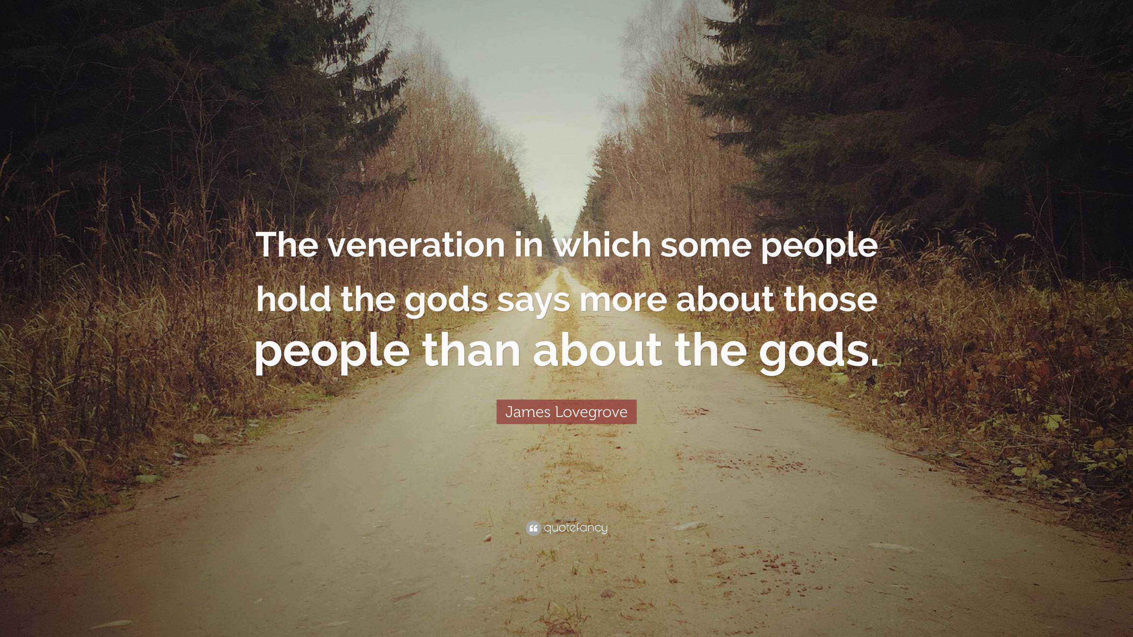James Lovegrove Quote: “The veneration in which some people hold the ...