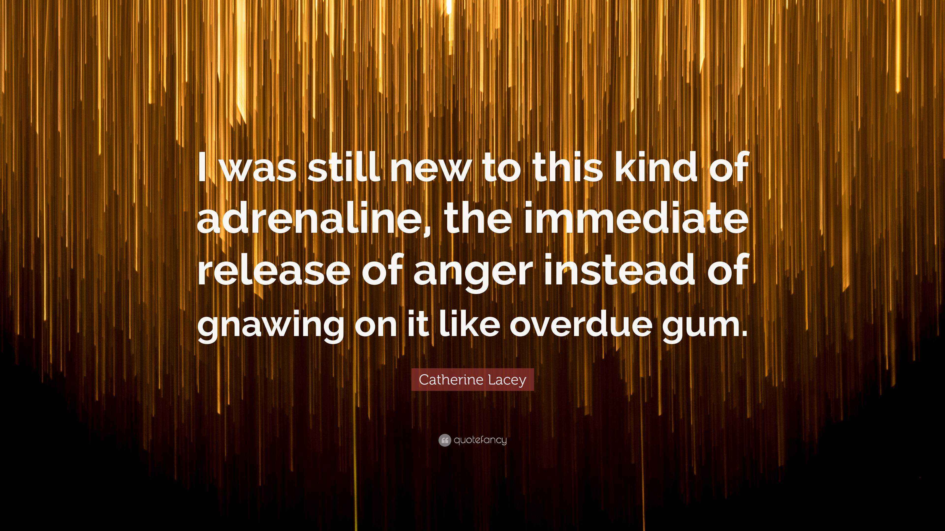 Catherine Lacey Quote: “I was still new to this kind of adrenaline, the ...