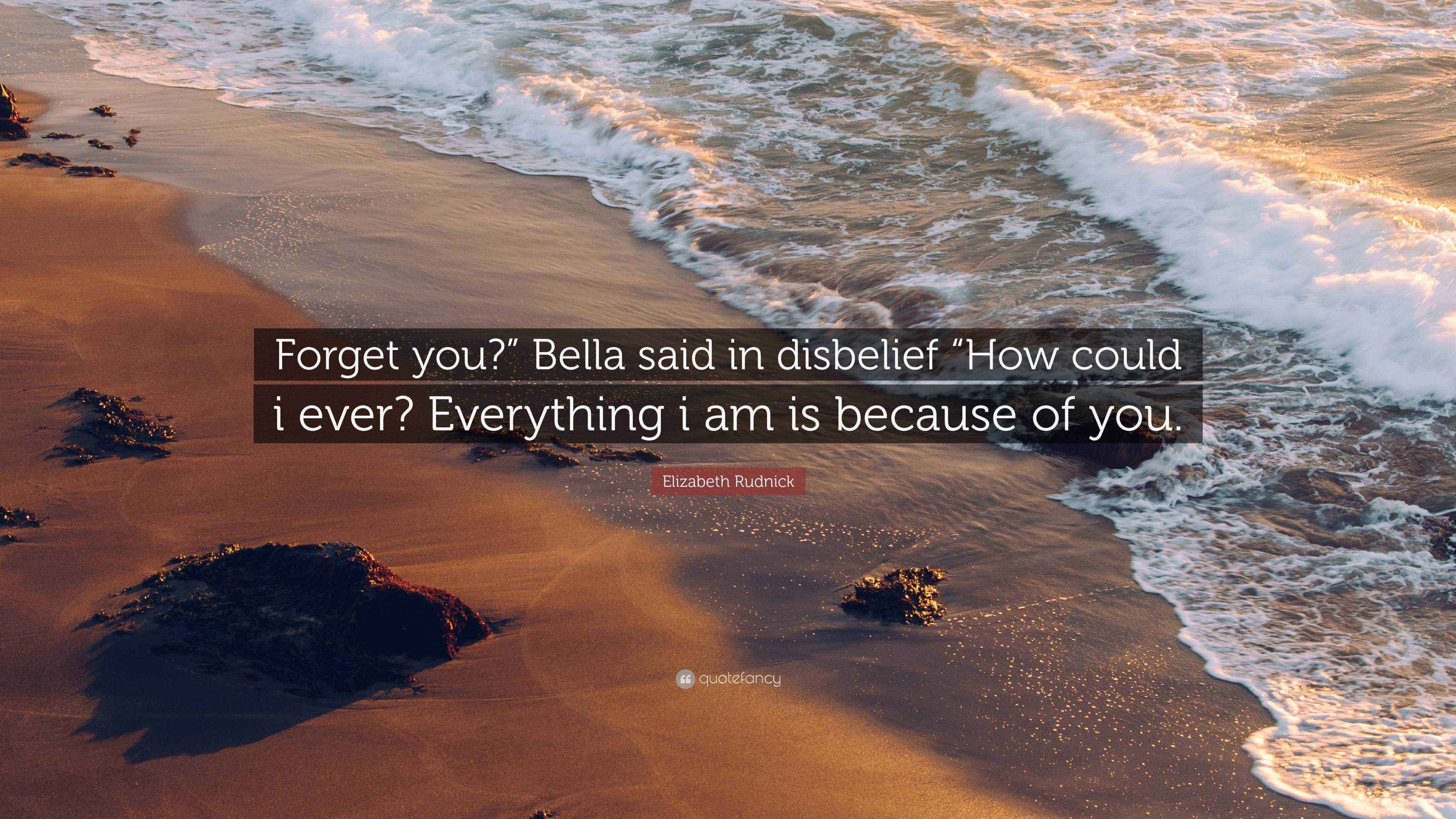 Elizabeth Rudnick Quote: “Forget you?” Bella said in disbelief “How ...