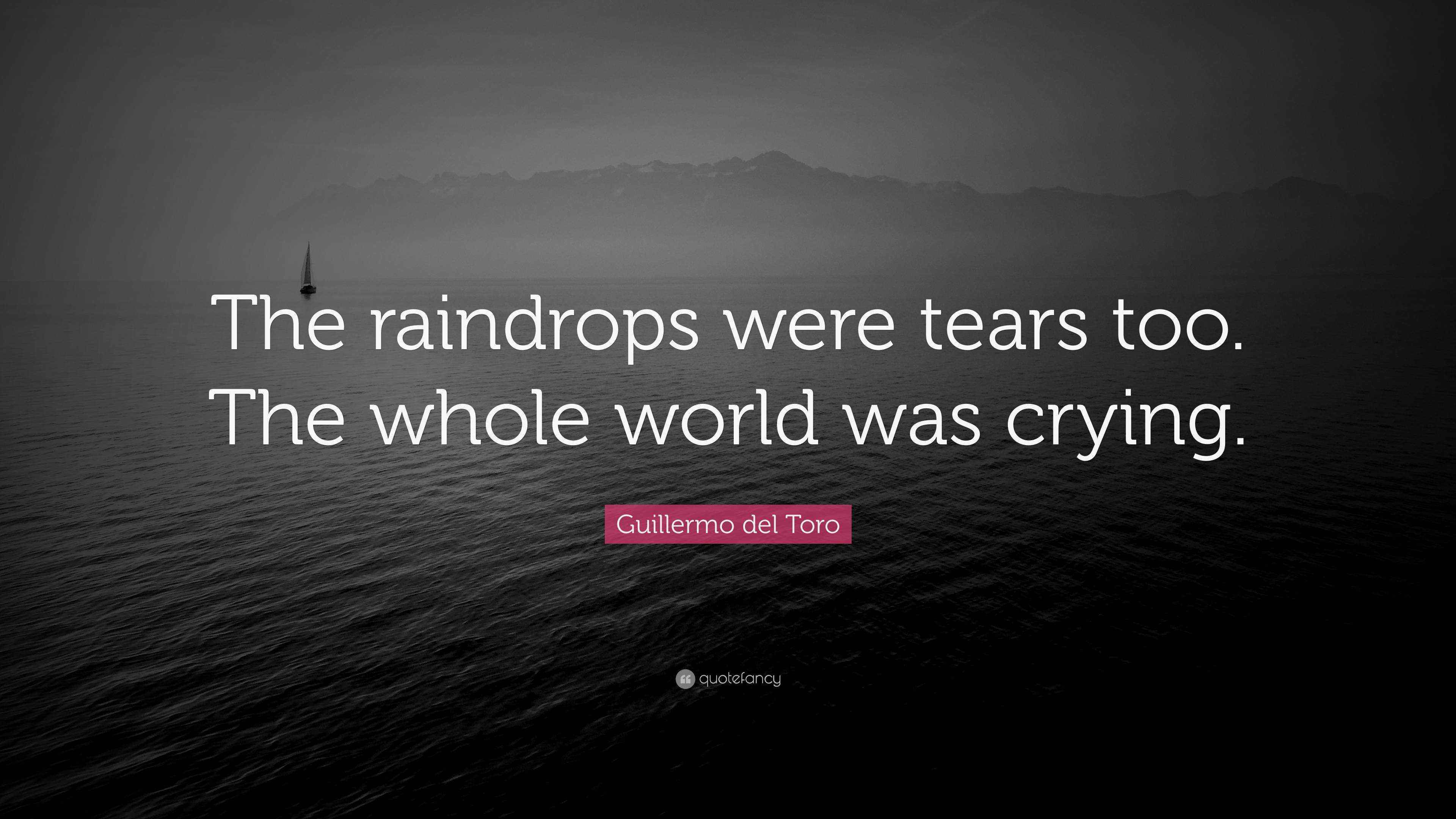 Guillermo del Toro Quote: “The raindrops were tears too. The whole ...