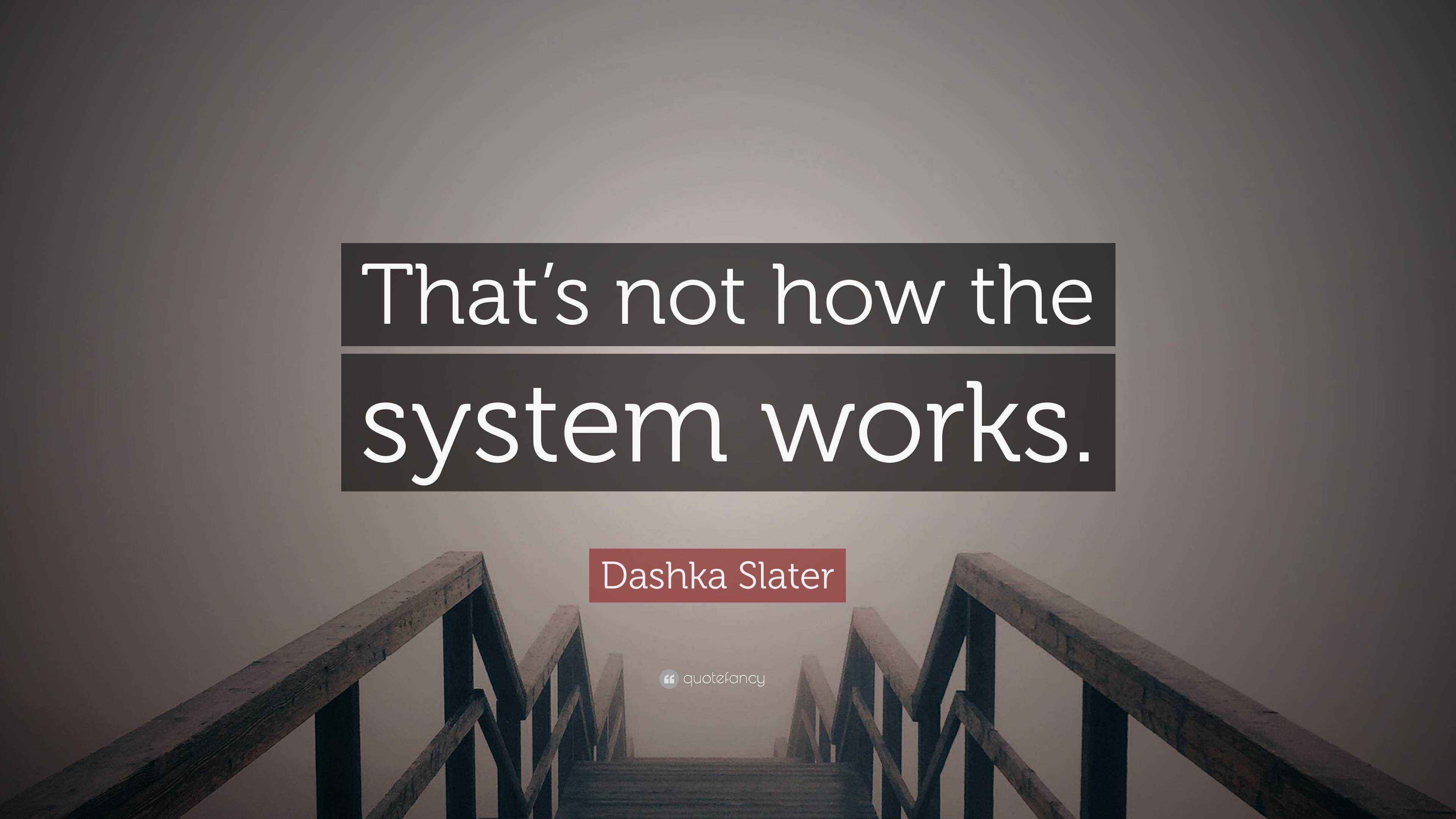 Dashka Slater Quote: “That’s not how the system works.”