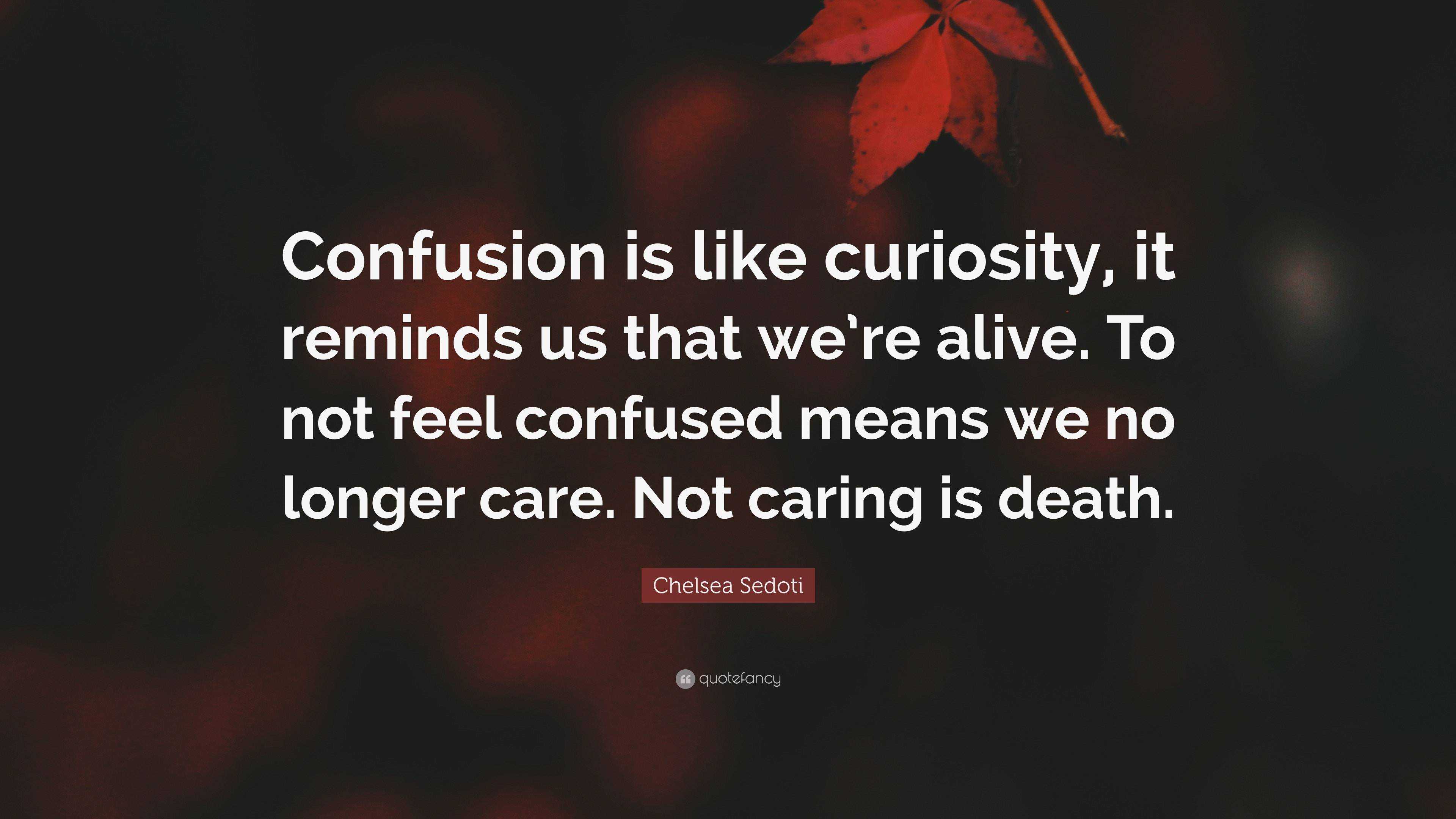 Chelsea Sedoti Quote: “Confusion is like curiosity, it reminds us that ...