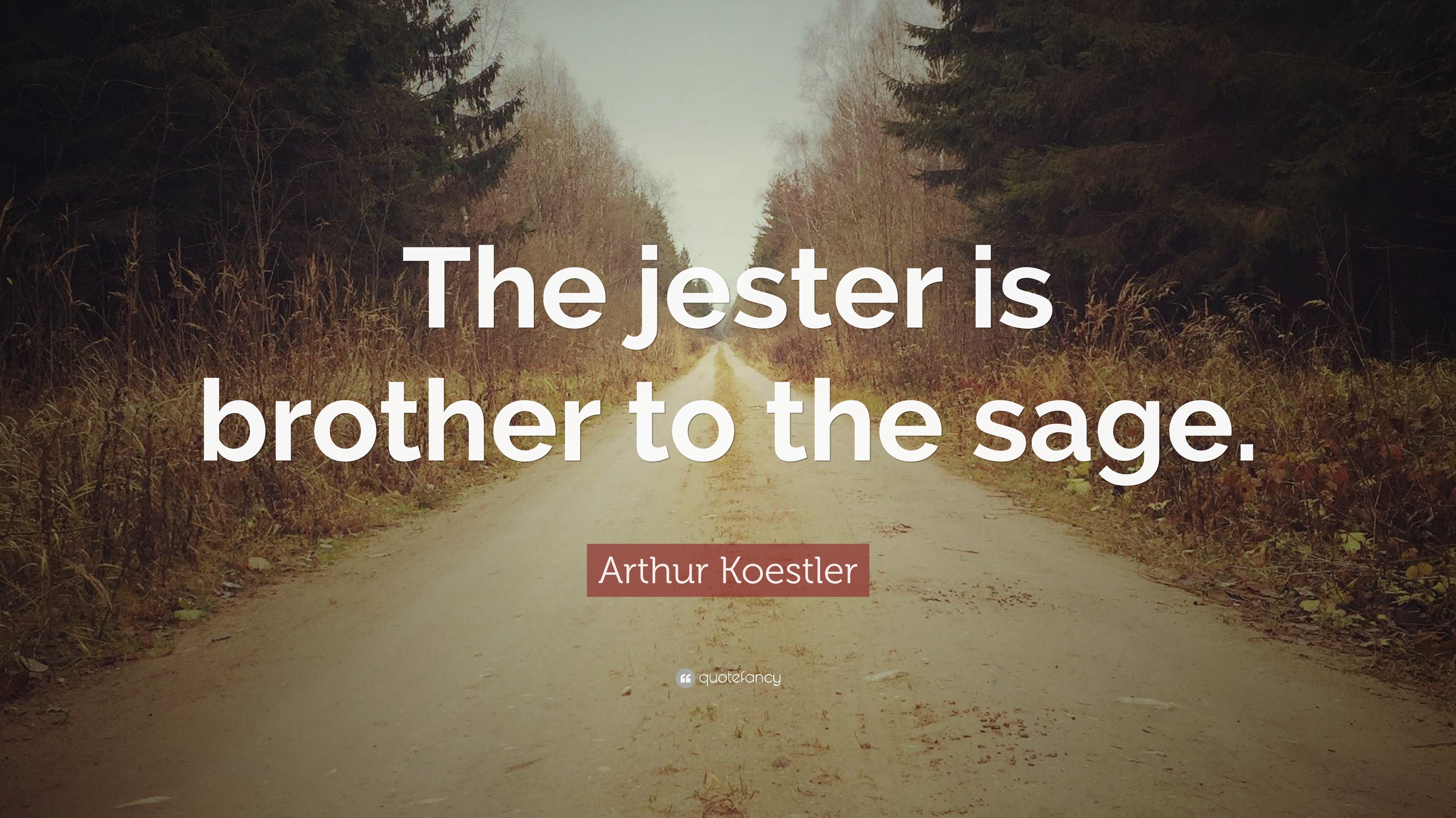 Arthur Koestler Quote: “The jester is brother to the sage.”
