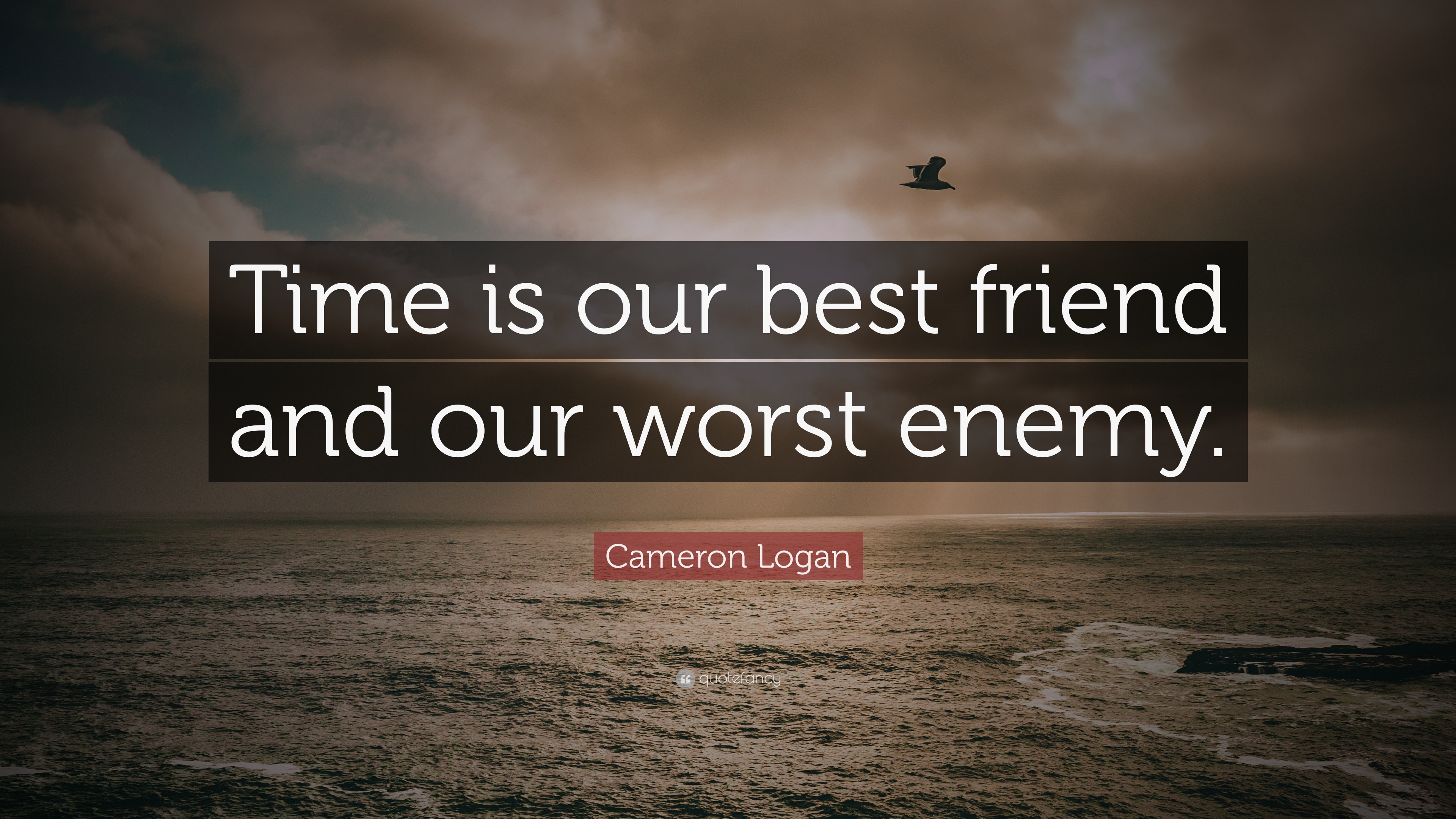 Cameron Logan Quote: “Time is our best friend and our worst enemy.”