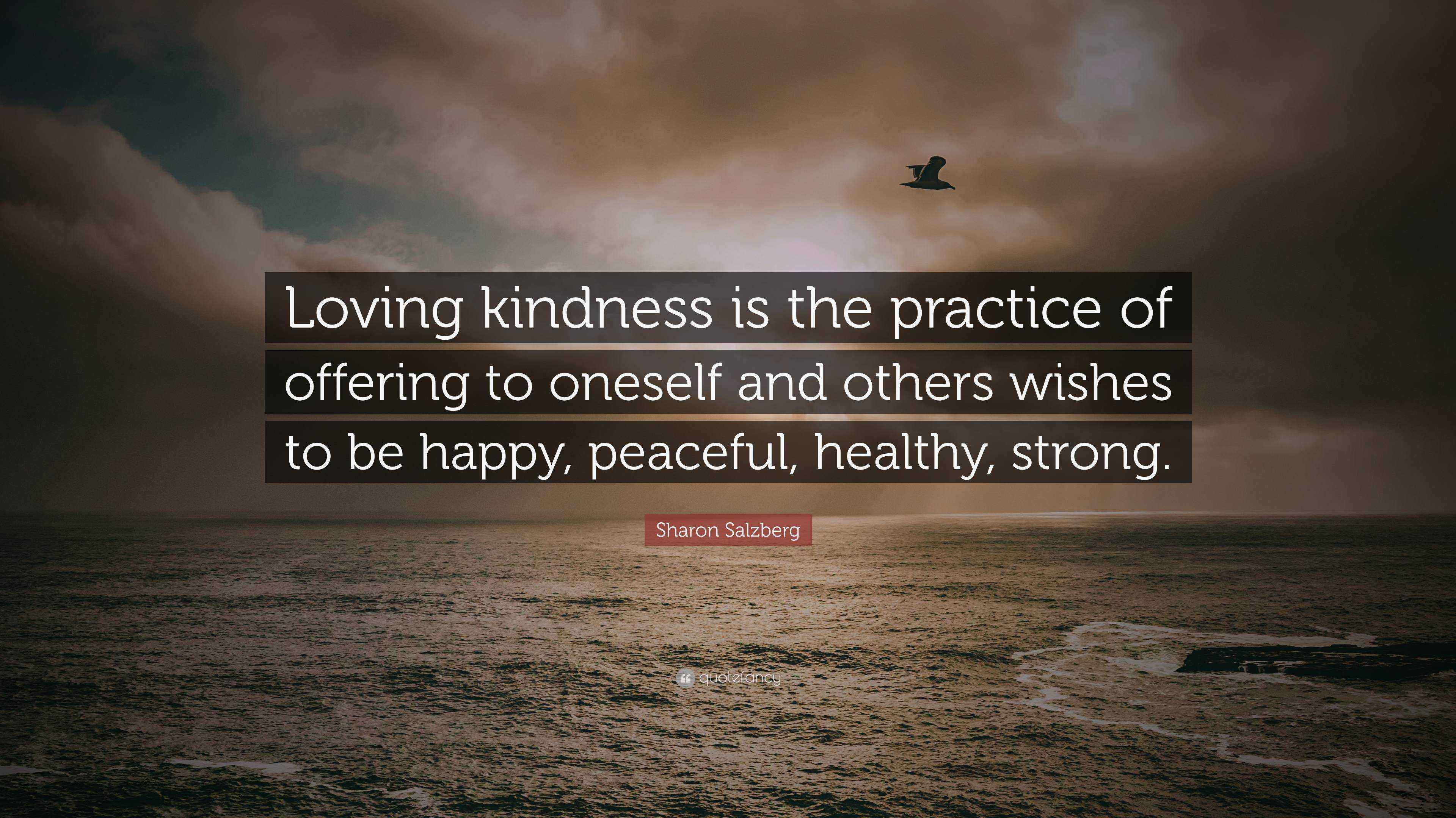 Sharon Salzberg Quote: “Loving kindness is the practice of offering to ...