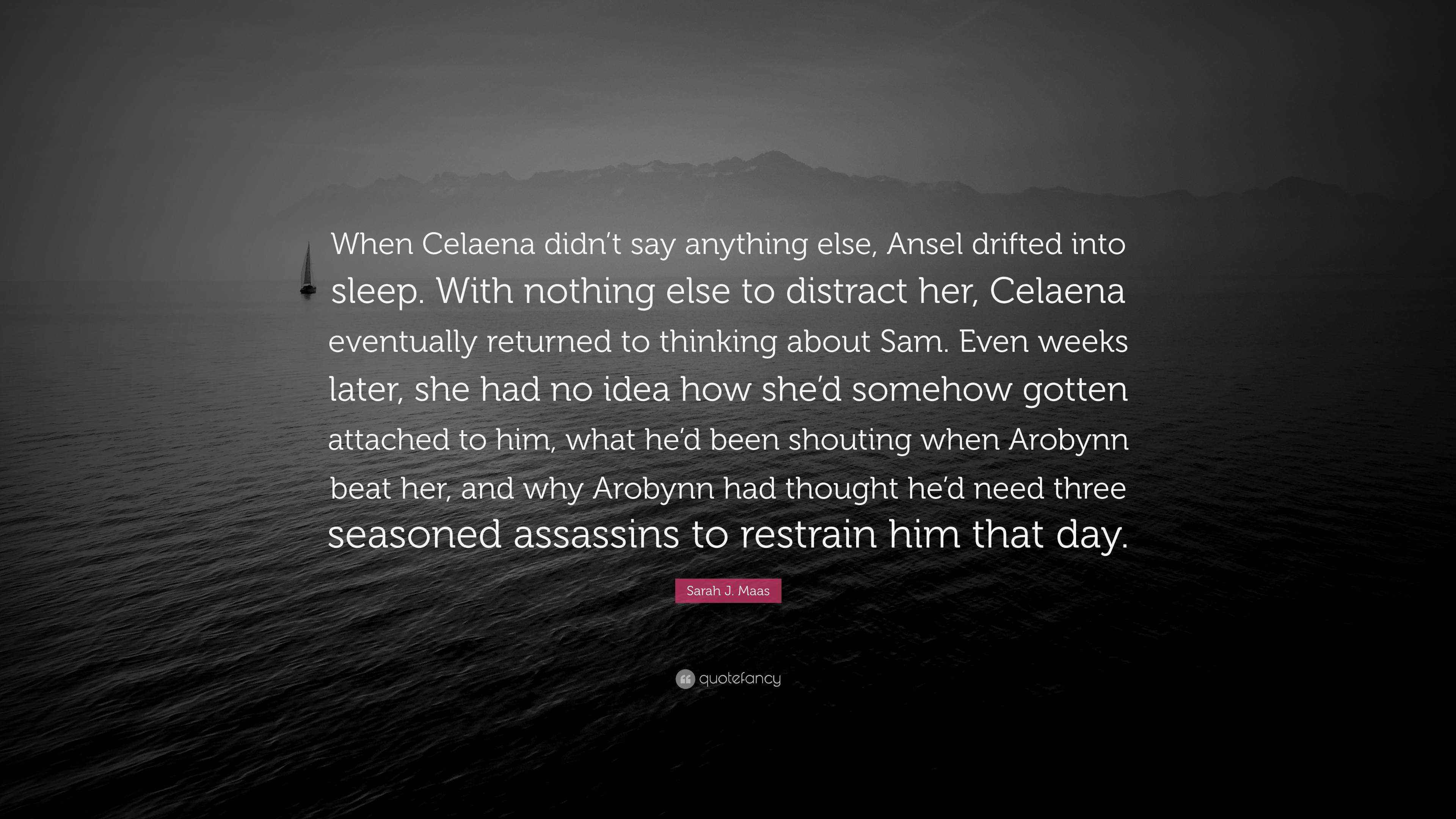 Sarah J. Maas Quote: “When Celaena didn’t say anything else, Ansel ...