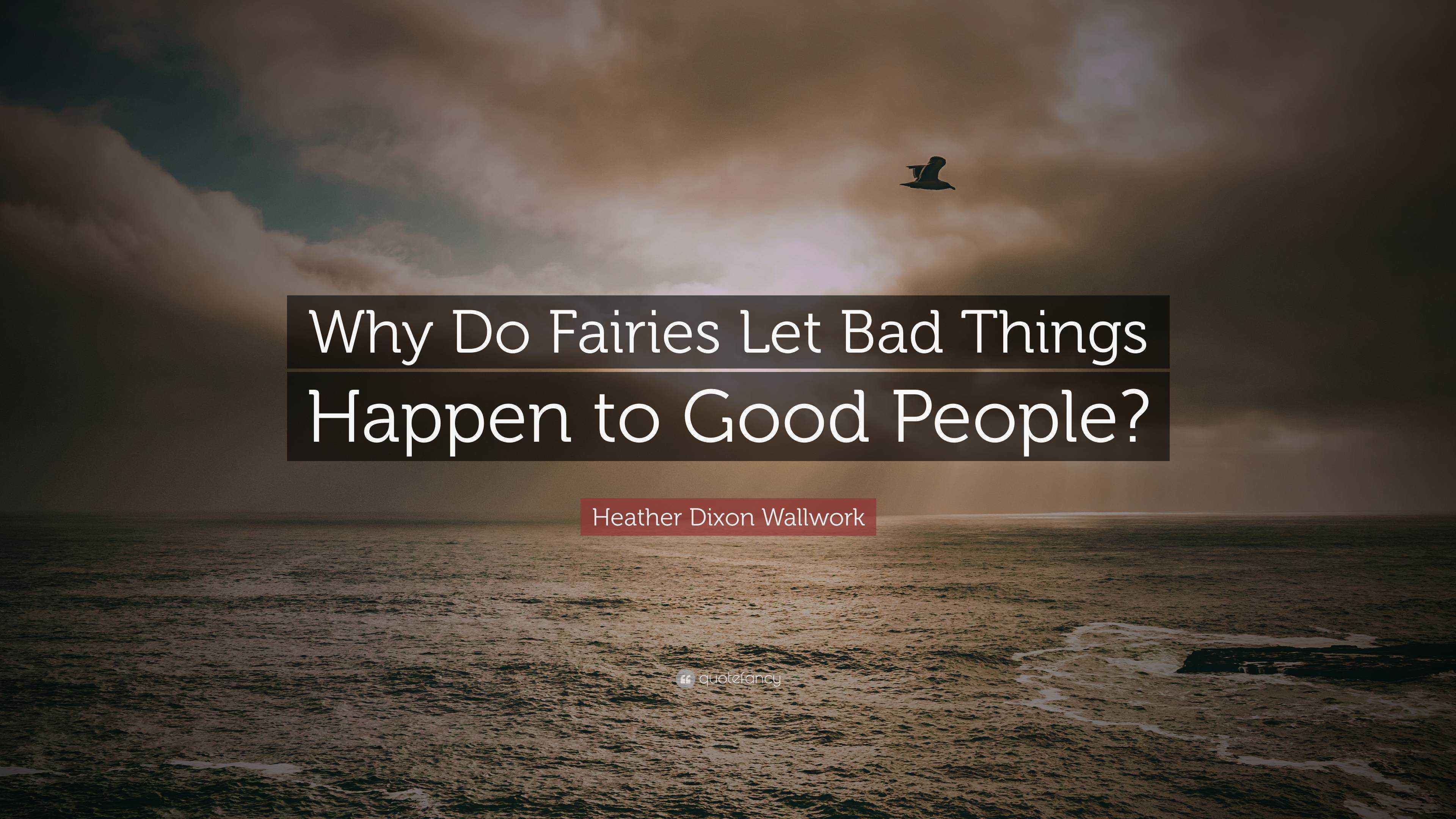 Heather Dixon Wallwork Quote: “Why Do Fairies Let Bad Things Happen to ...