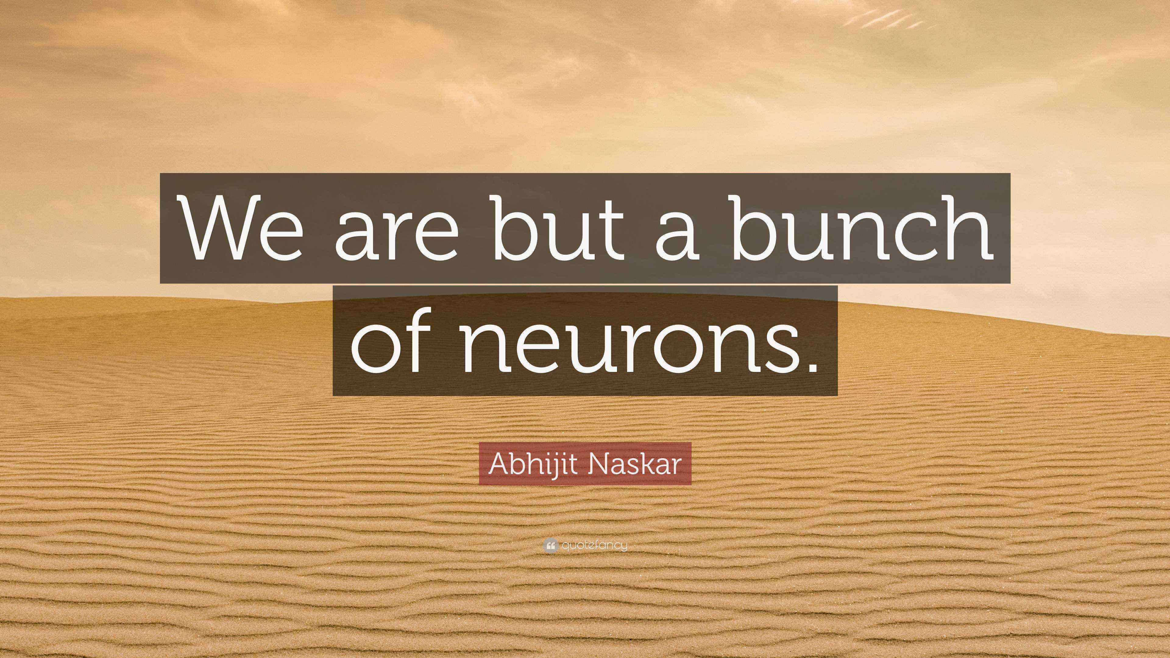 Abhijit Naskar Quote: “We are but a bunch of neurons.”