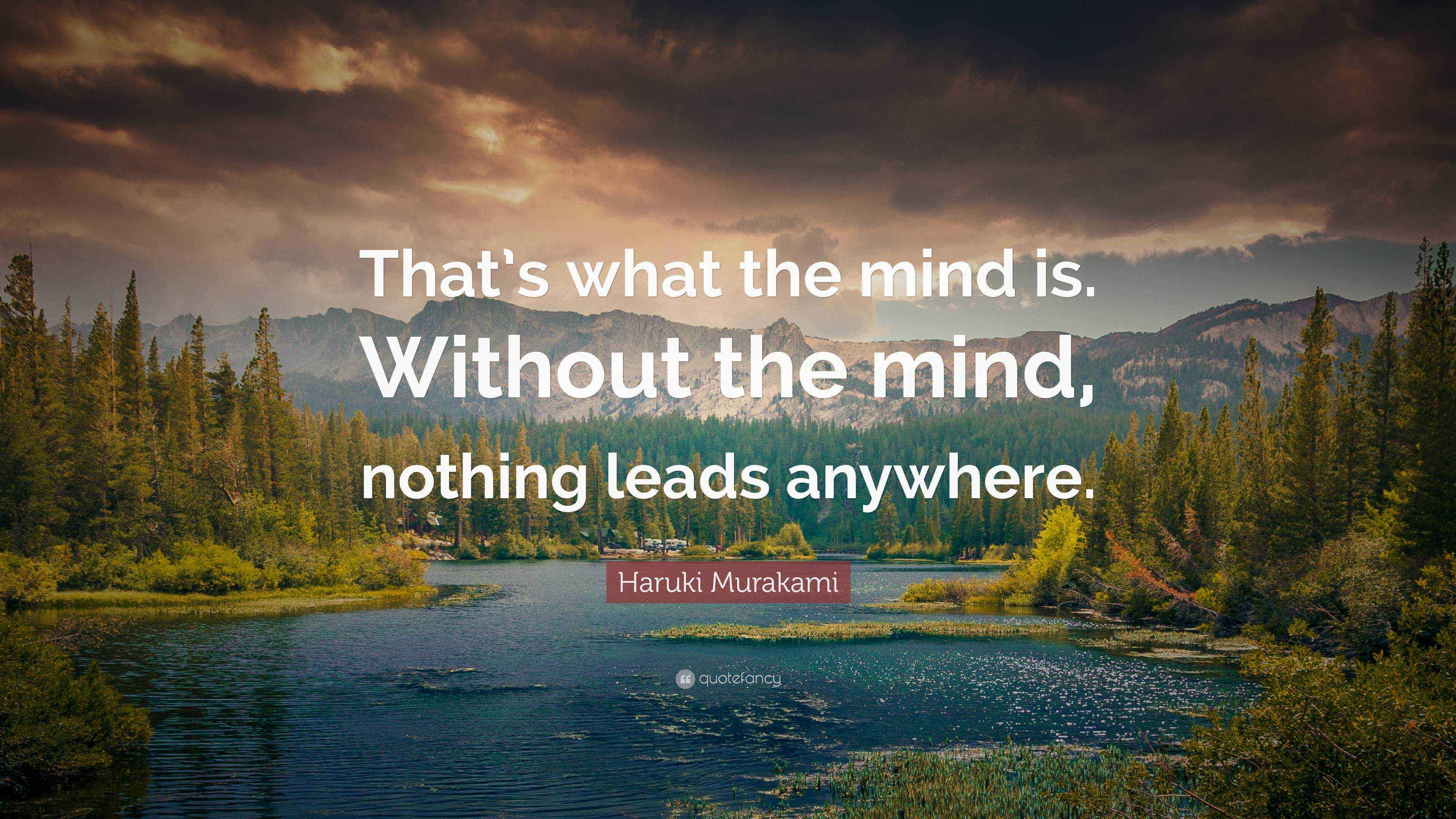 Haruki Murakami Quote: “That’s what the mind is. Without the mind ...