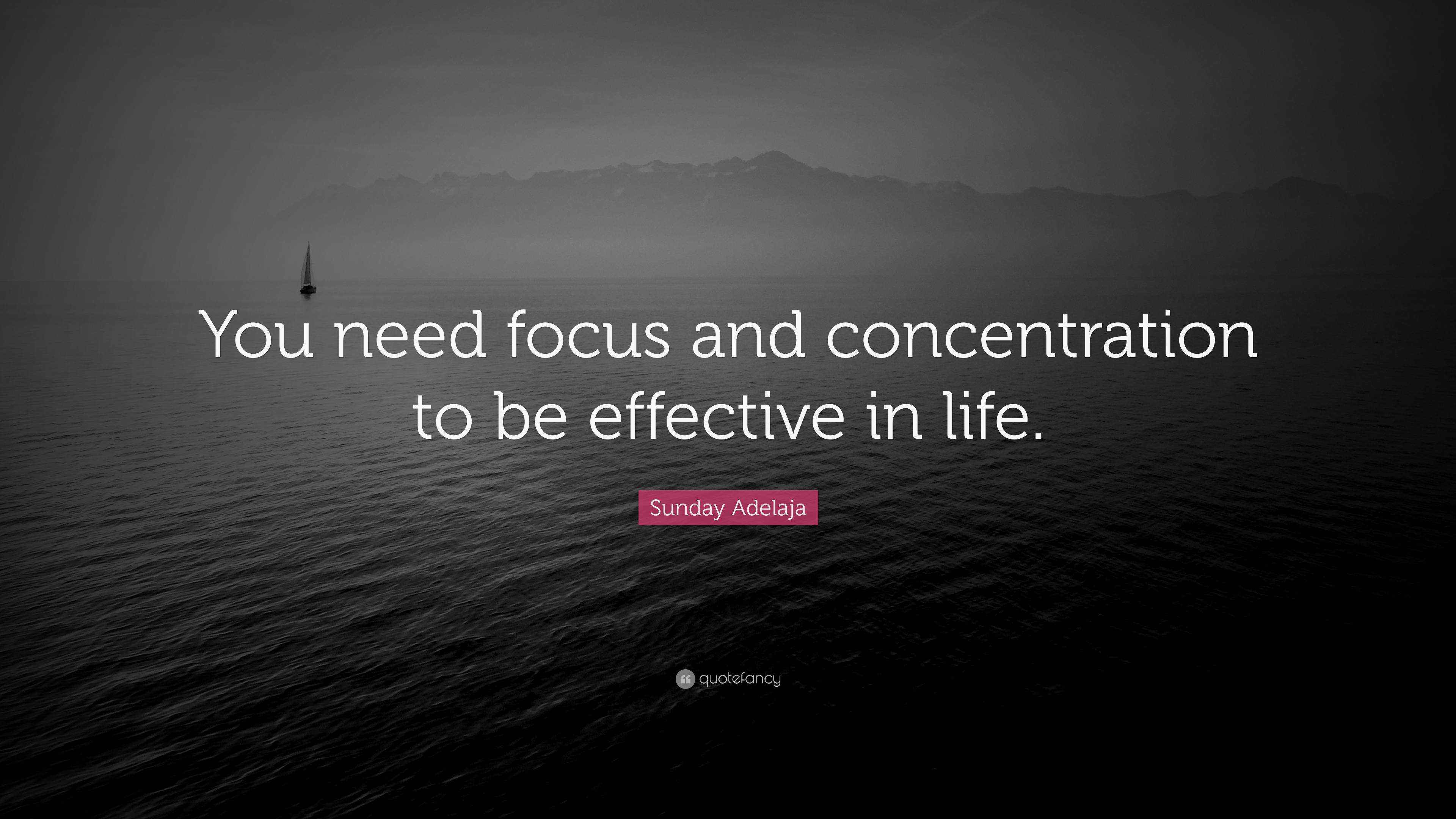 Sunday Adelaja Quote: “You need focus and concentration to be effective ...