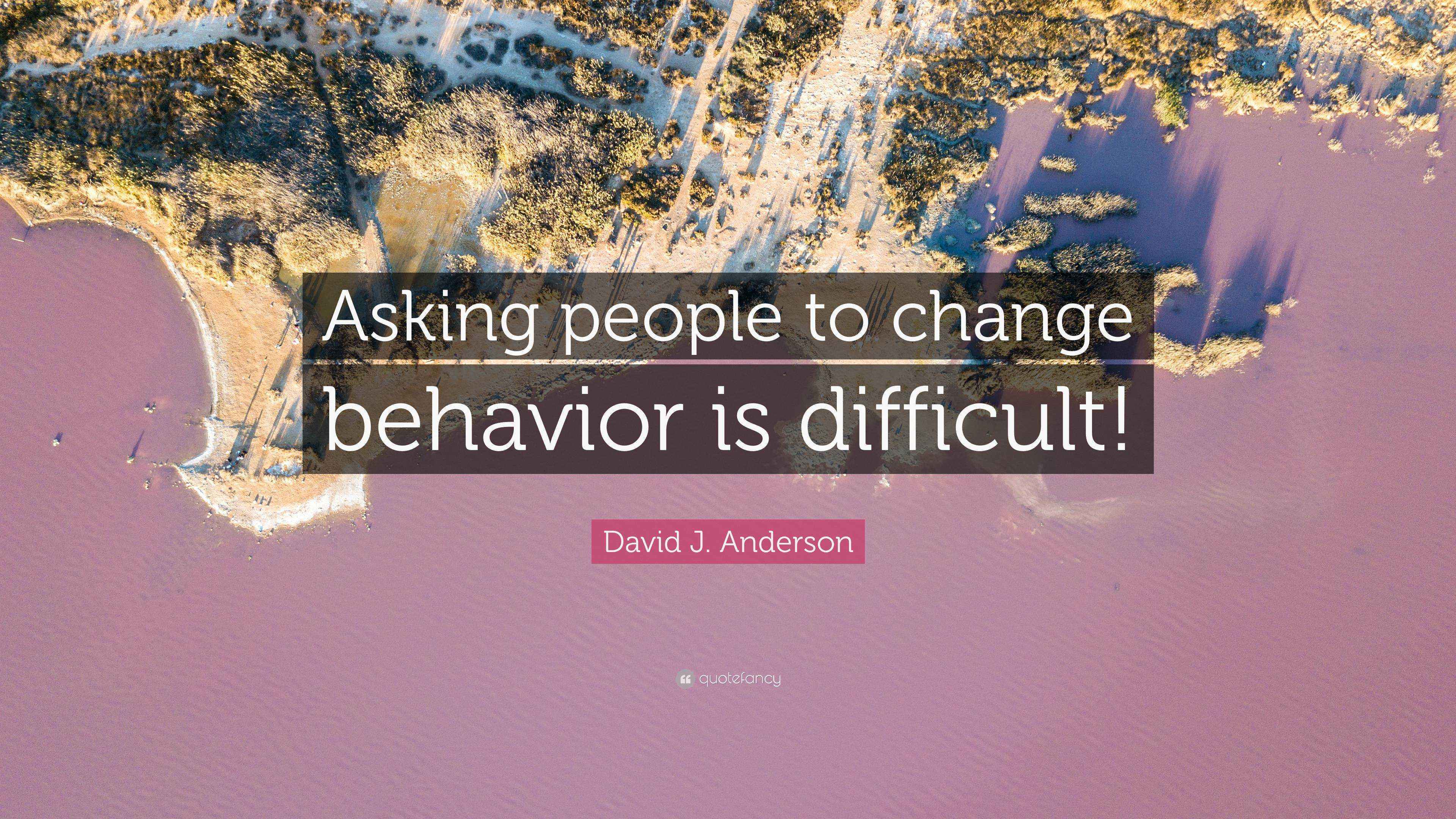 David J. Anderson Quote: “Asking people to change behavior is difficult!”