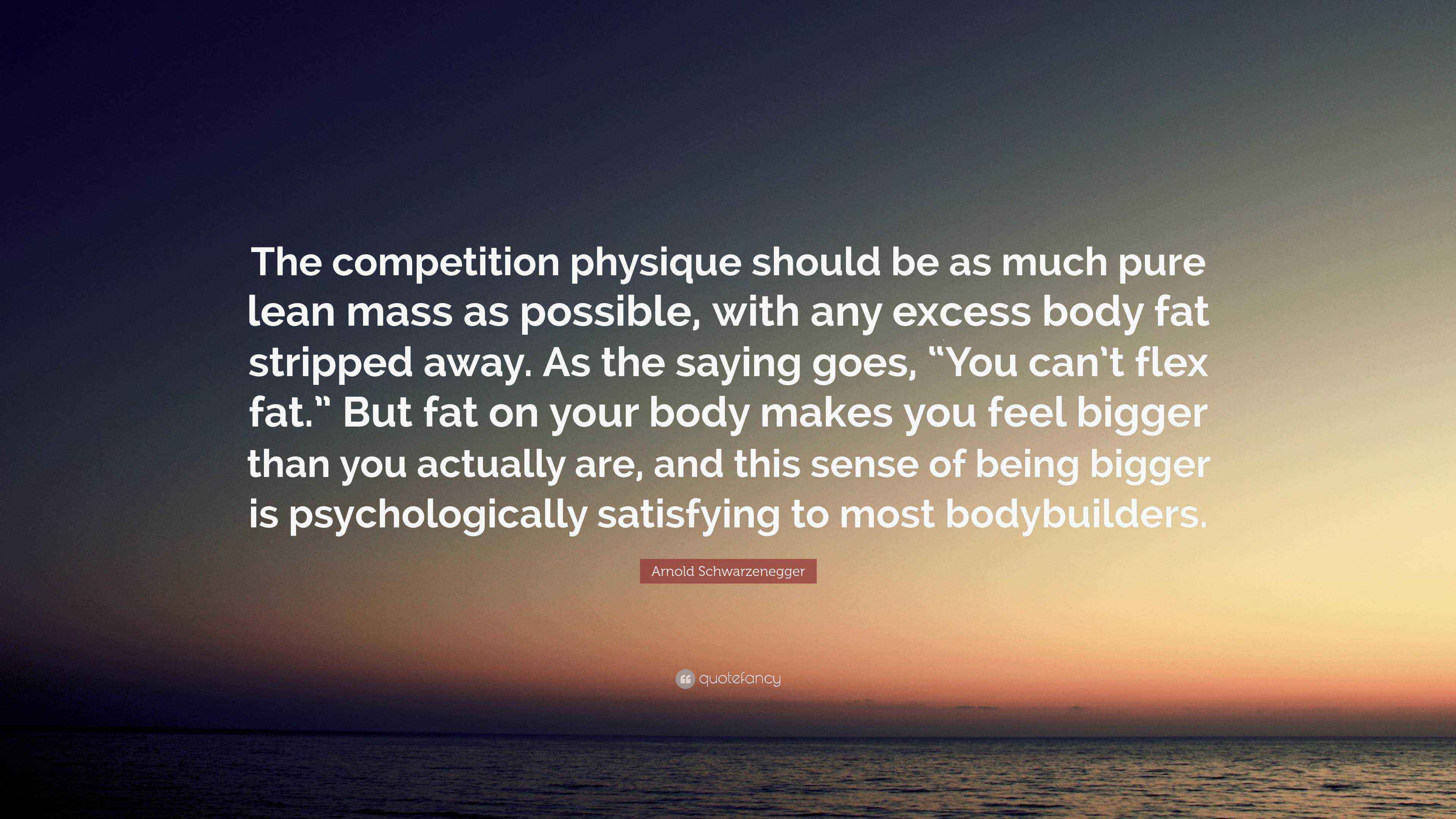 Arnold Schwarzenegger Quote: “The competition physique should be as ...