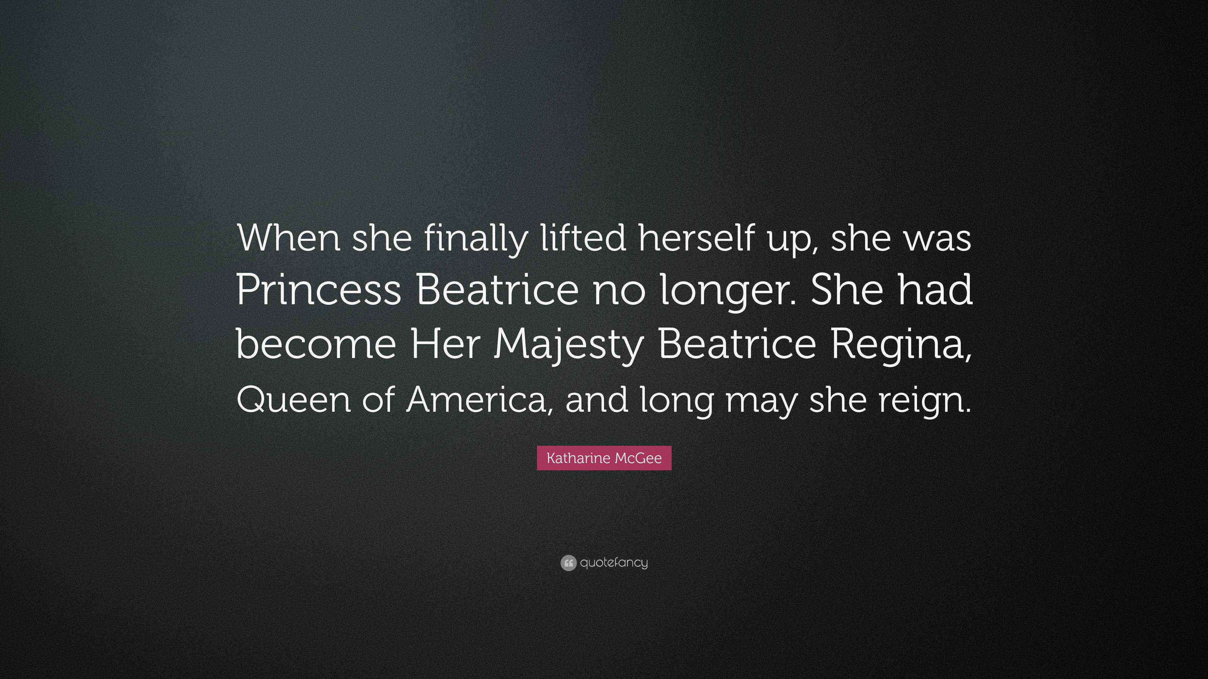 Katharine McGee Quote: “When she finally lifted herself up, she was ...