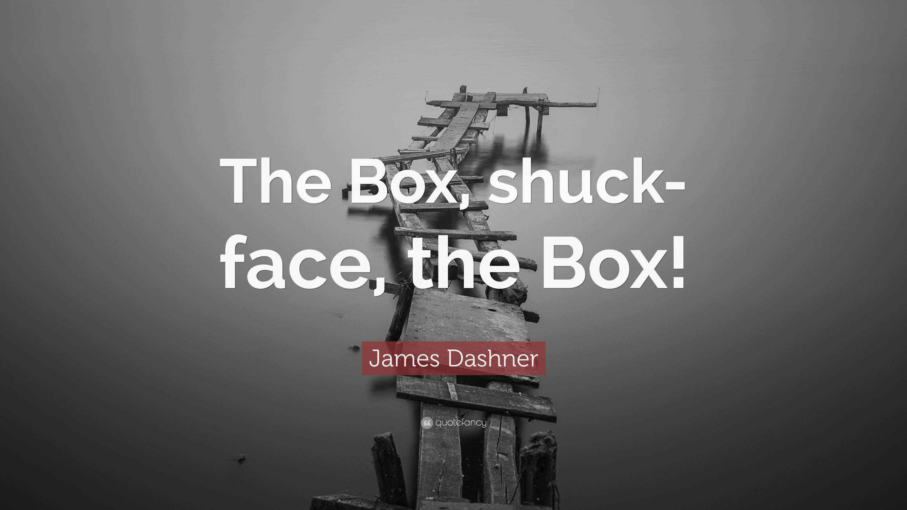James Dashner Quote: “The Box, shuck-face, the Box!”
