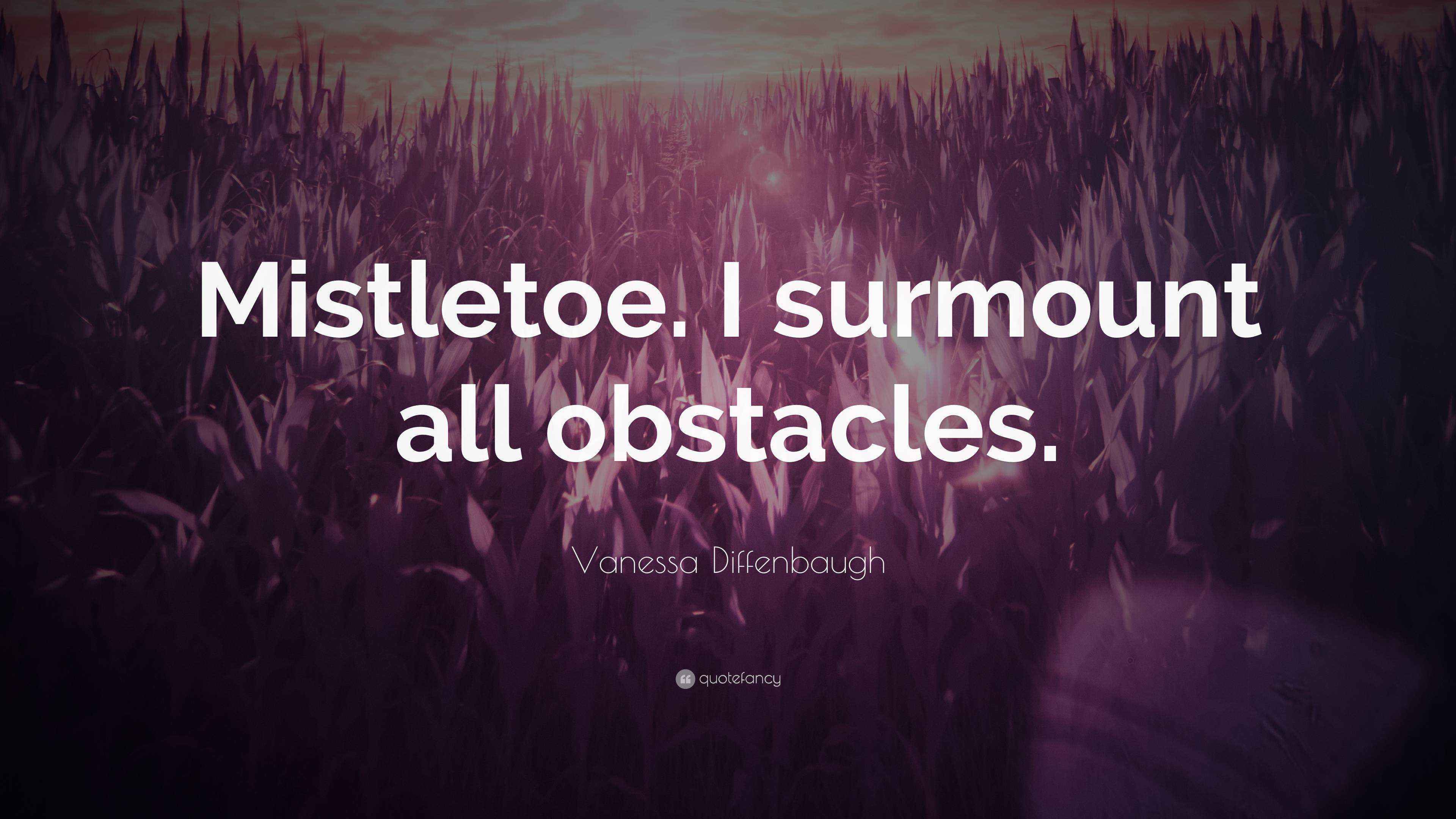 Vanessa Diffenbaugh Quote: “Mistletoe. I surmount all obstacles.”