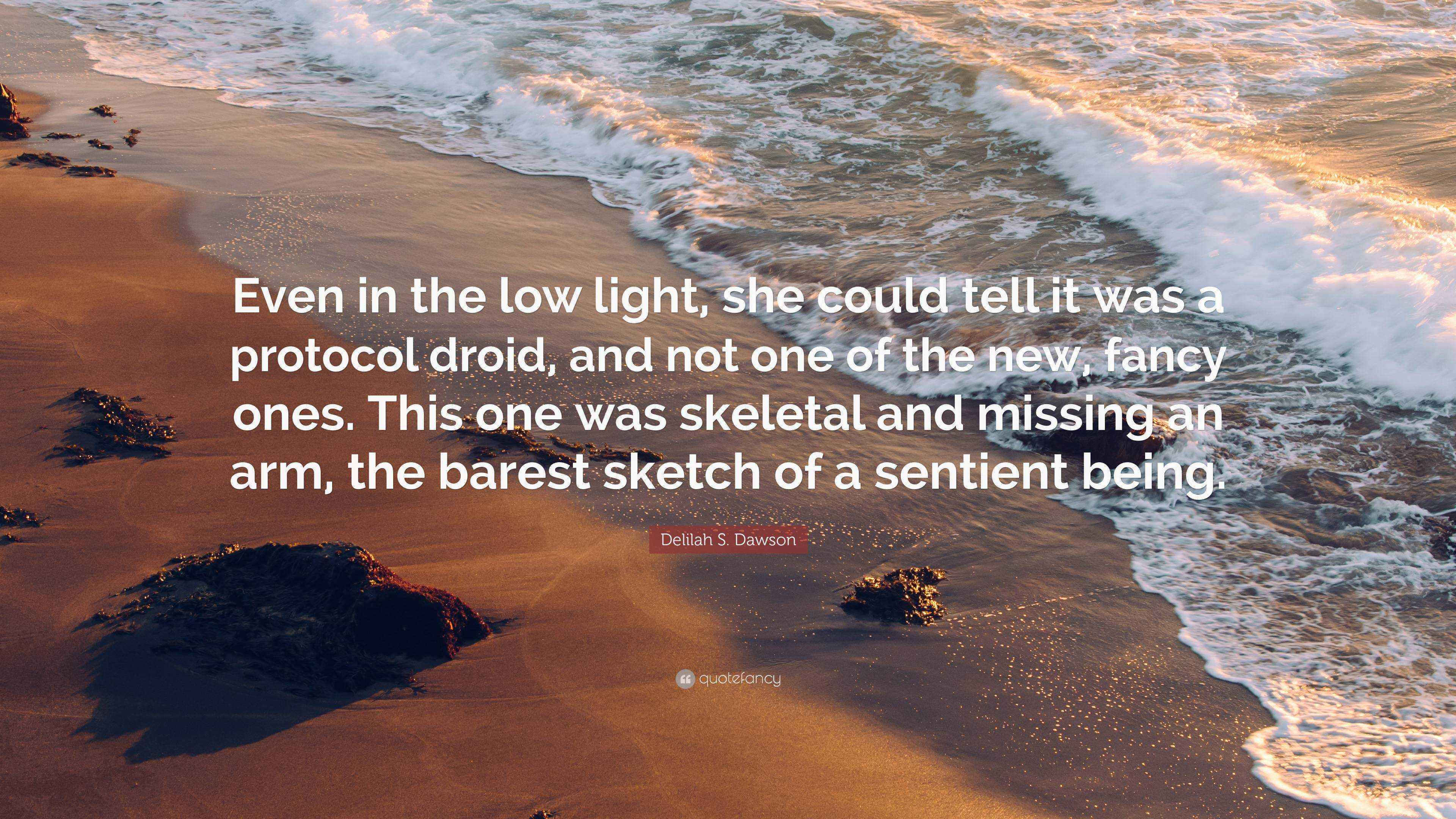 Delilah S. Dawson Quote: “Even in the low light, she could tell it was ...