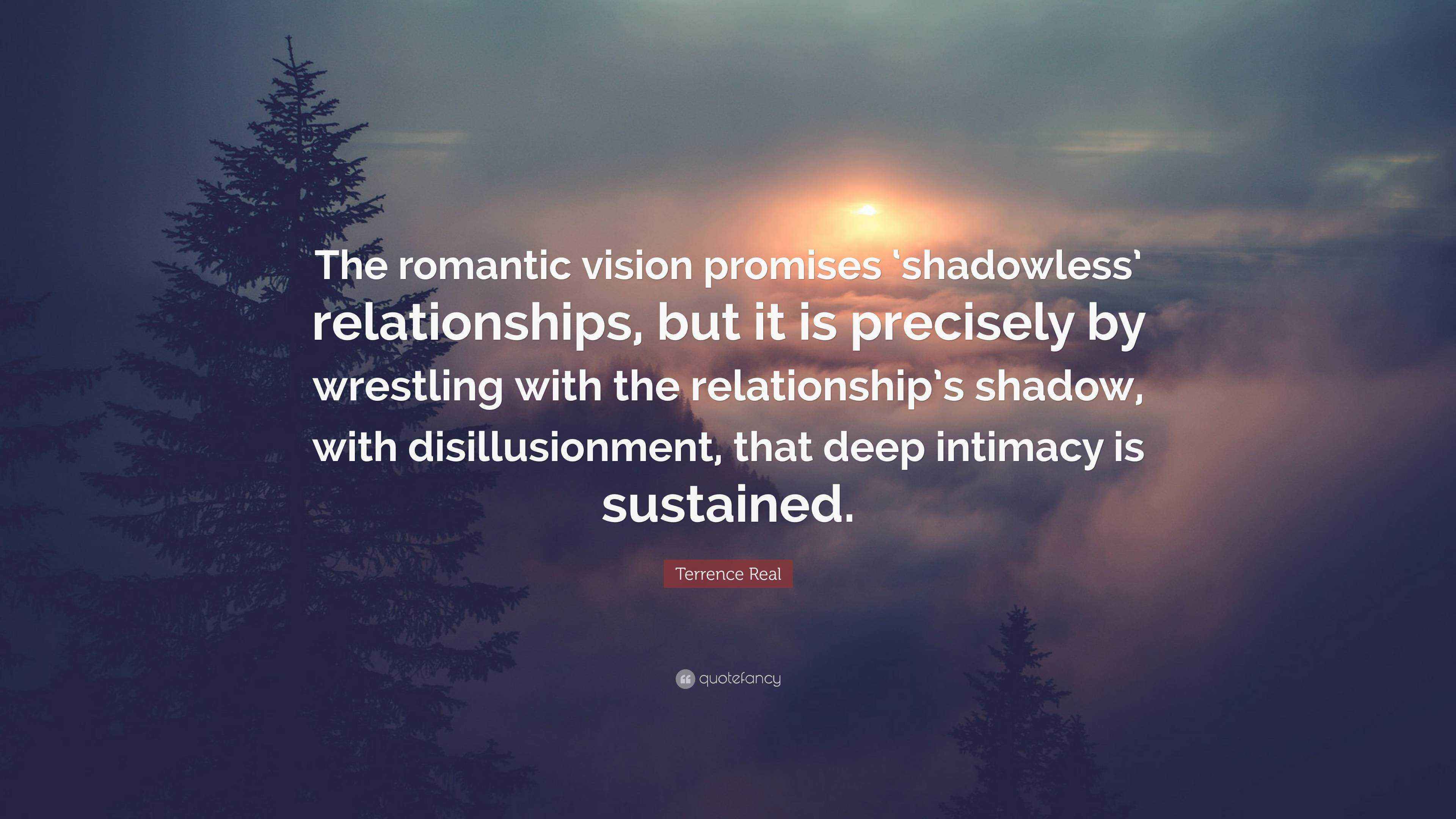 Terrence Real Quote: “The romantic vision promises ‘shadowless ...