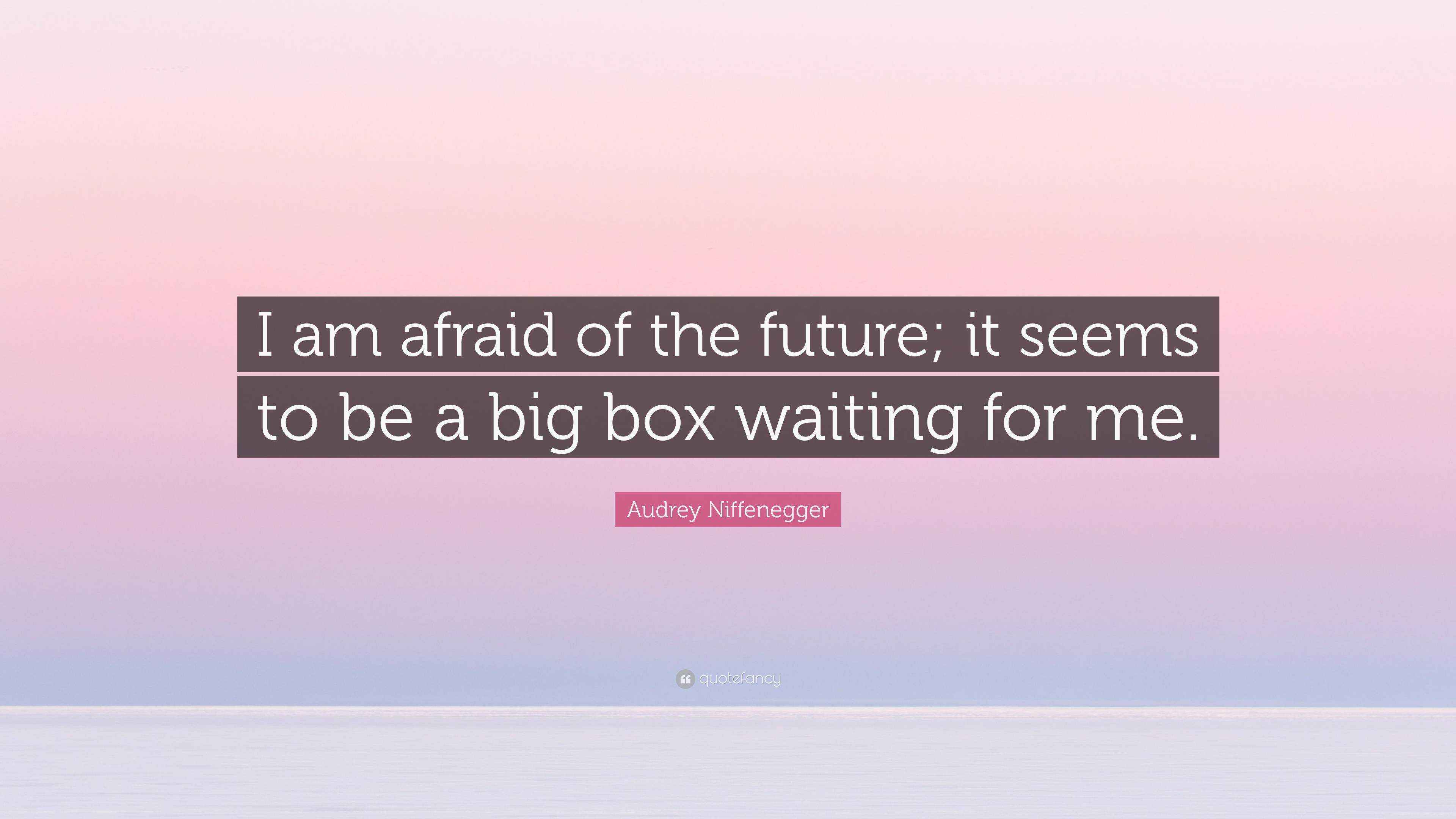 Audrey Niffenegger Quote: “I am afraid of the future; it seems to be a ...