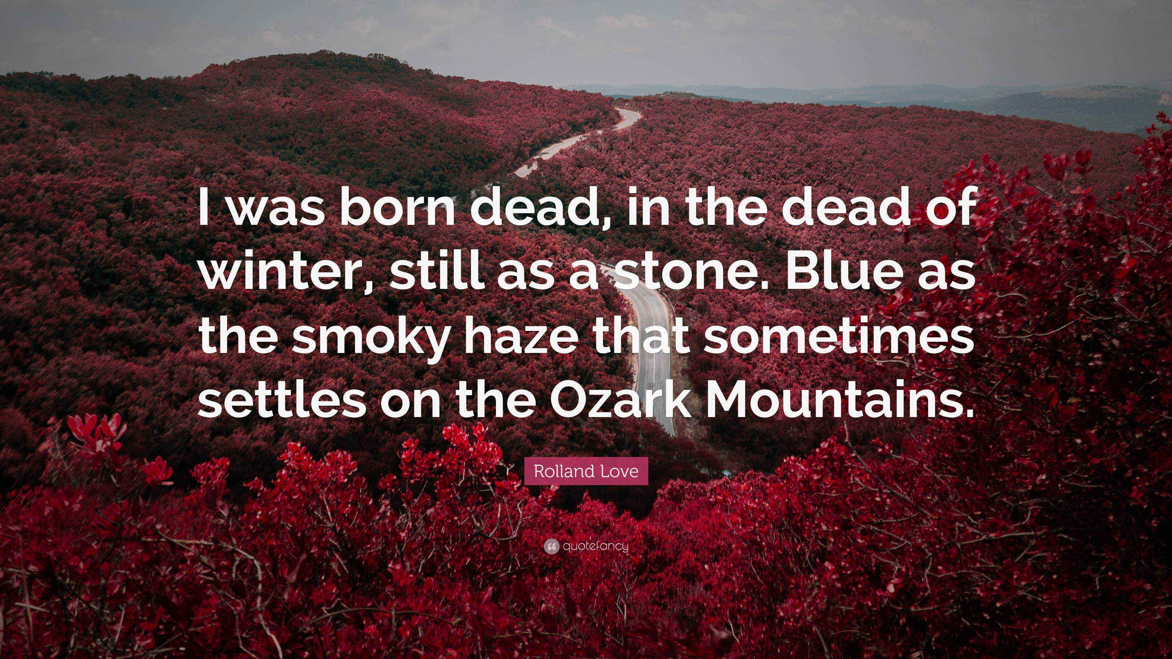 Rolland Love Quote: “I was born dead, in the dead of winter, still as a ...