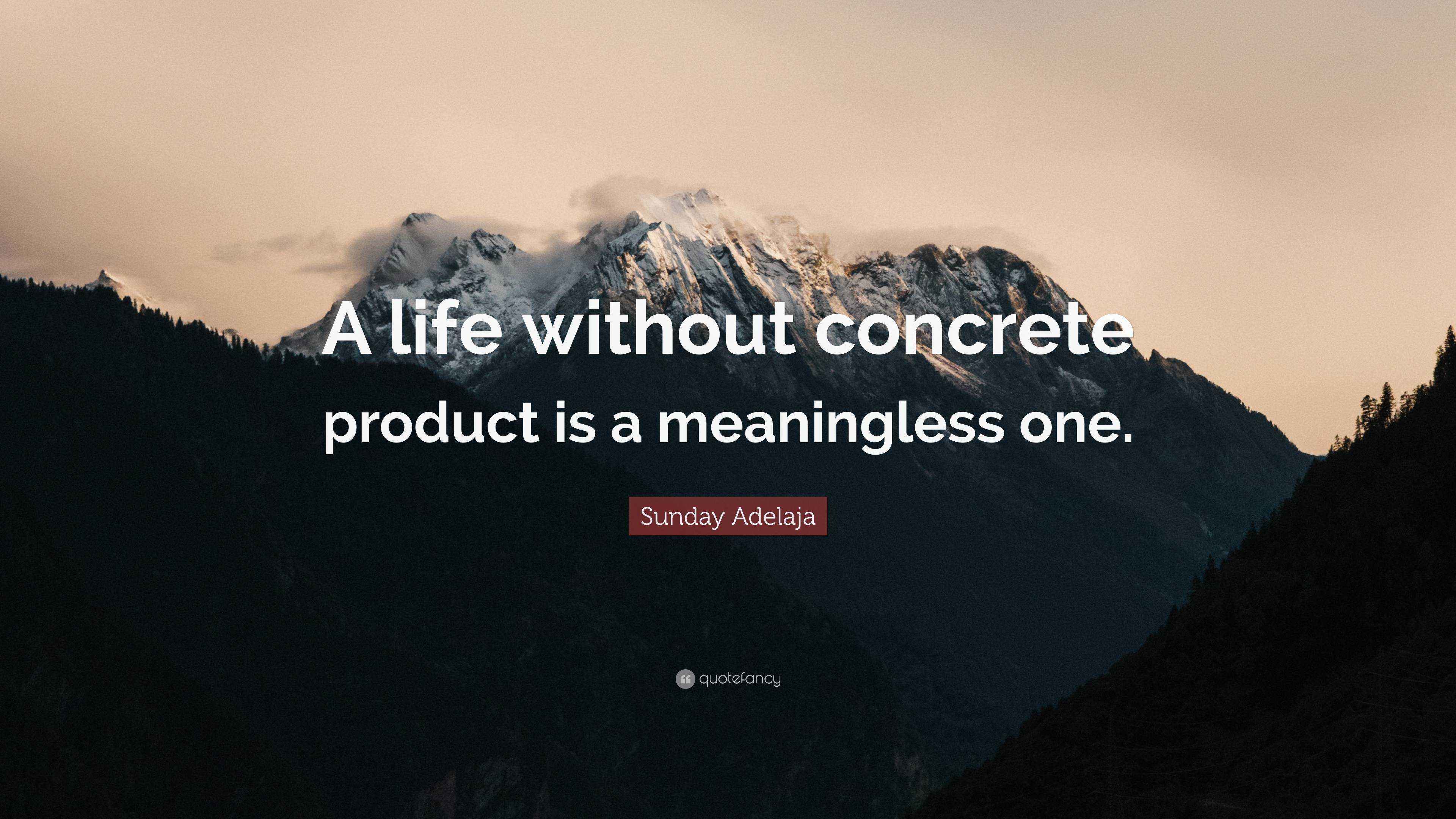 Sunday Adelaja Quote: “A life without concrete product is a meaningless ...