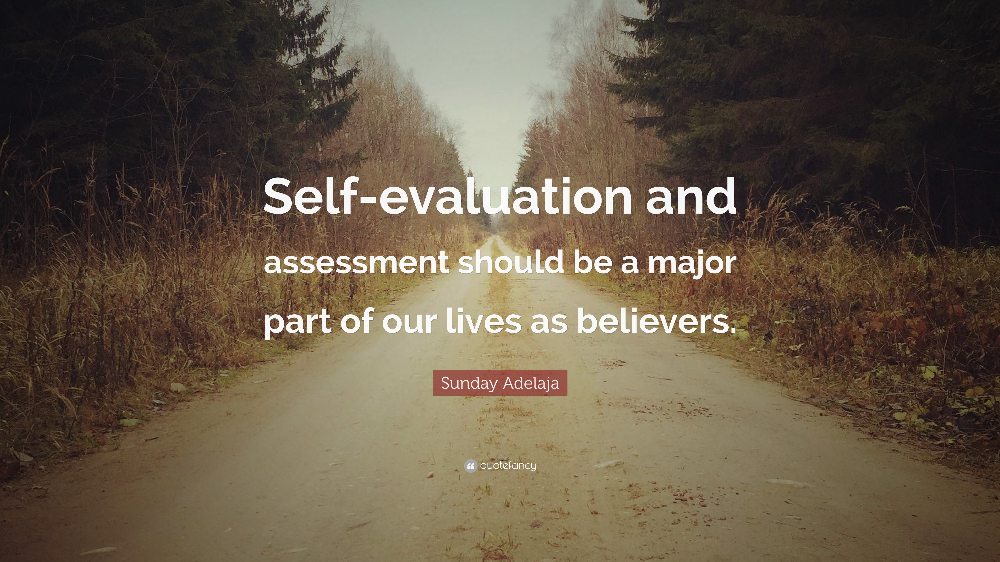 Sunday Adelaja Quote: “Self-evaluation and assessment should be a major ...