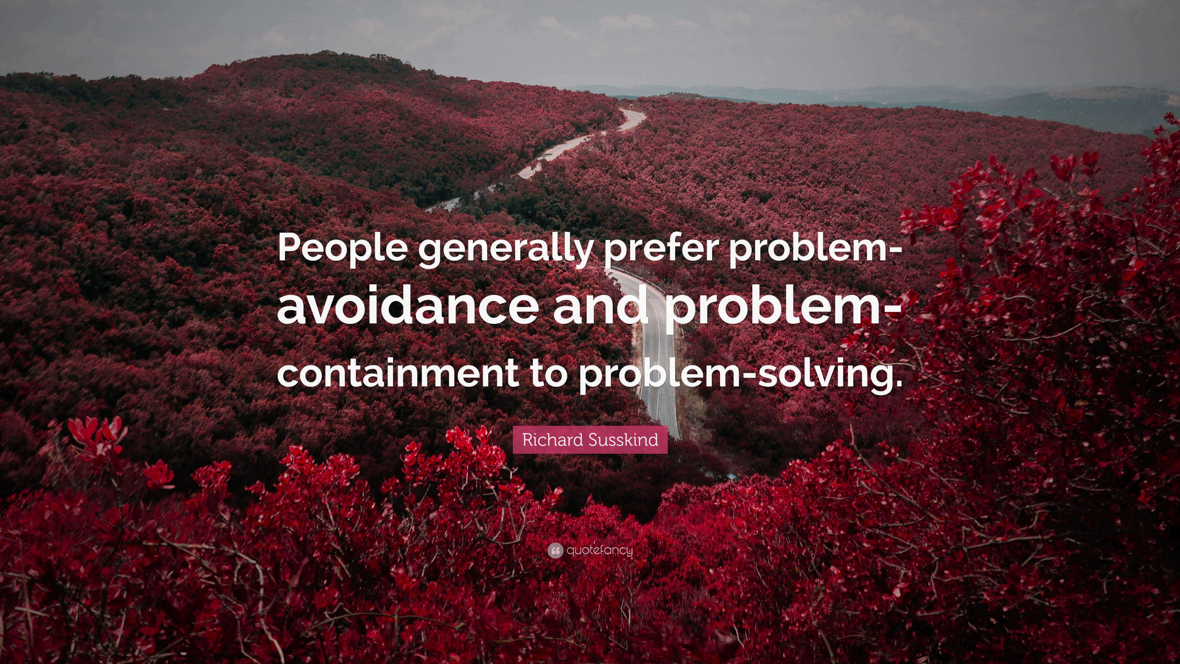 Richard Susskind Quote: “People generally prefer problem-avoidance and ...