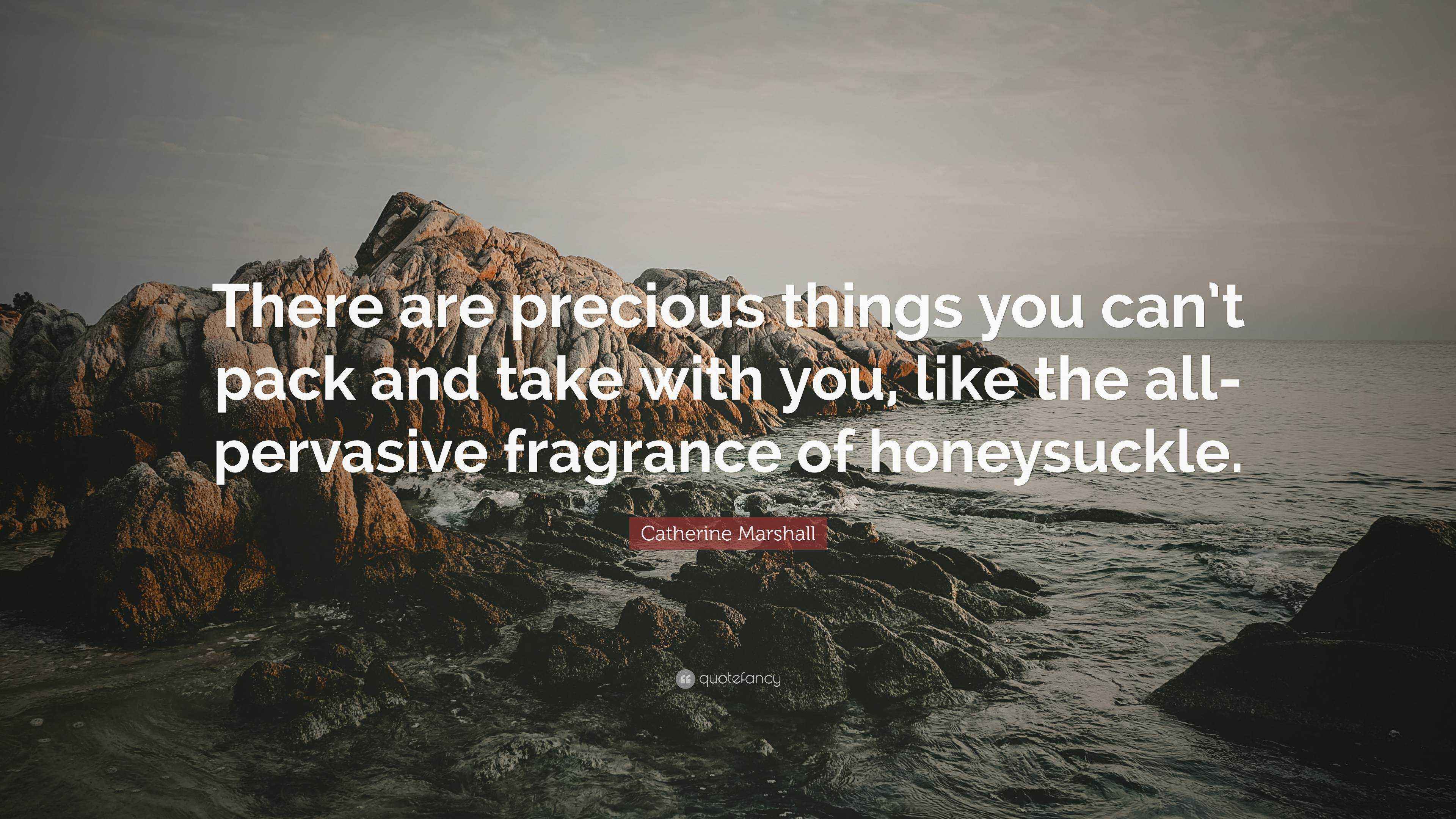 Catherine Marshall Quote: “There are precious things you can’t pack and ...