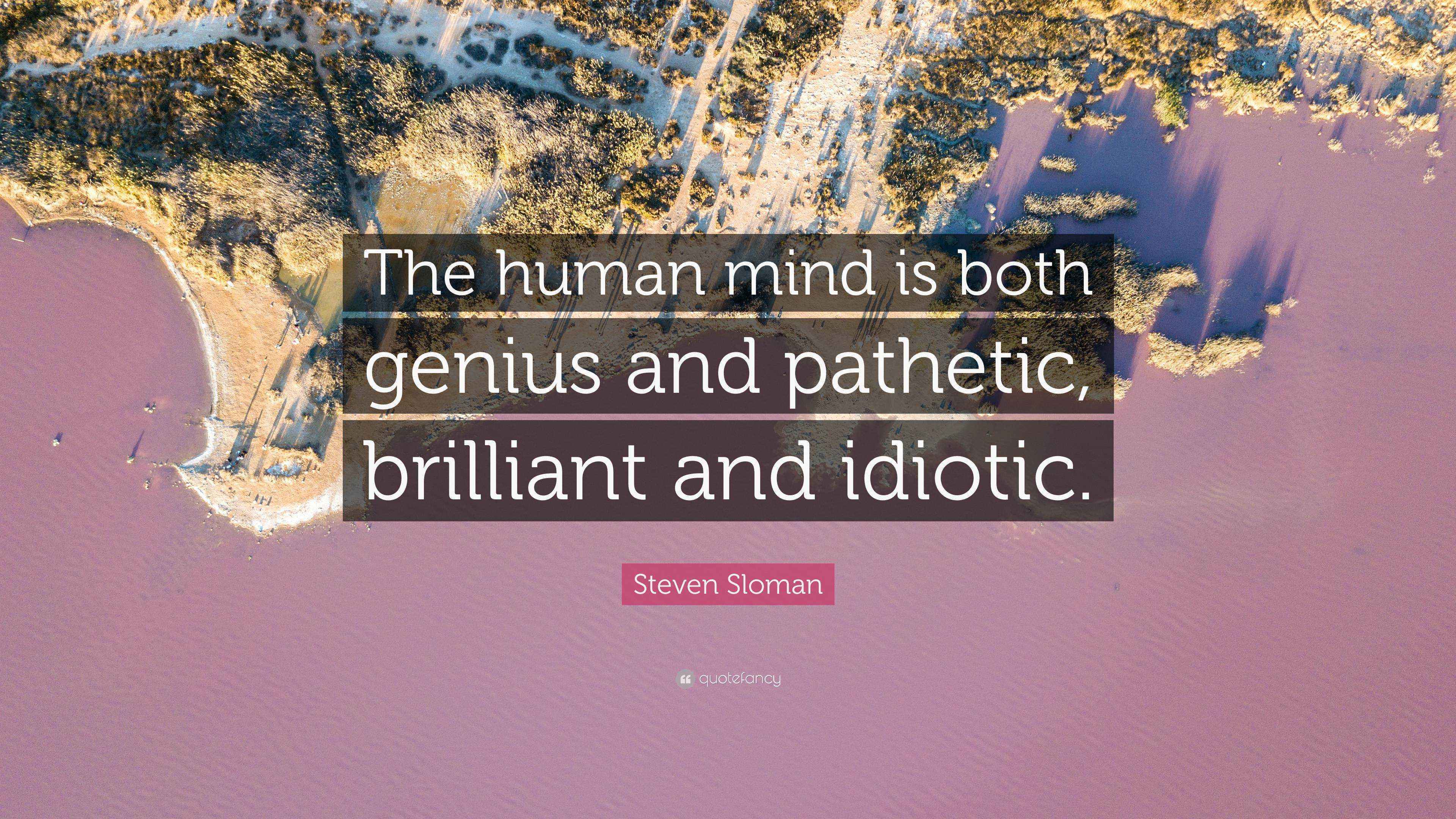 Steven Sloman Quote: “The human mind is both genius and pathetic ...