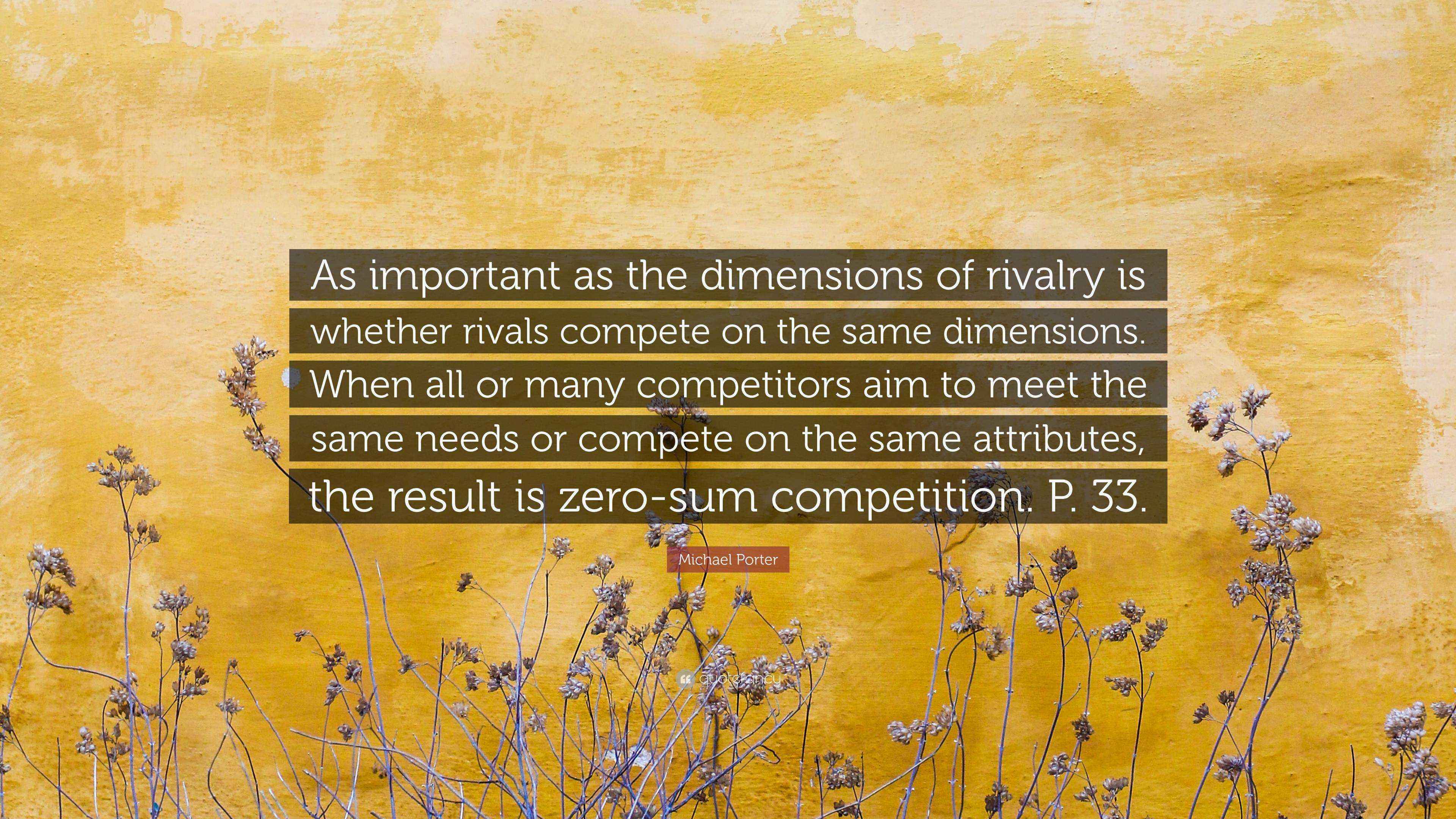 Michael Porter Quote: “As important as the dimensions of rivalry is ...