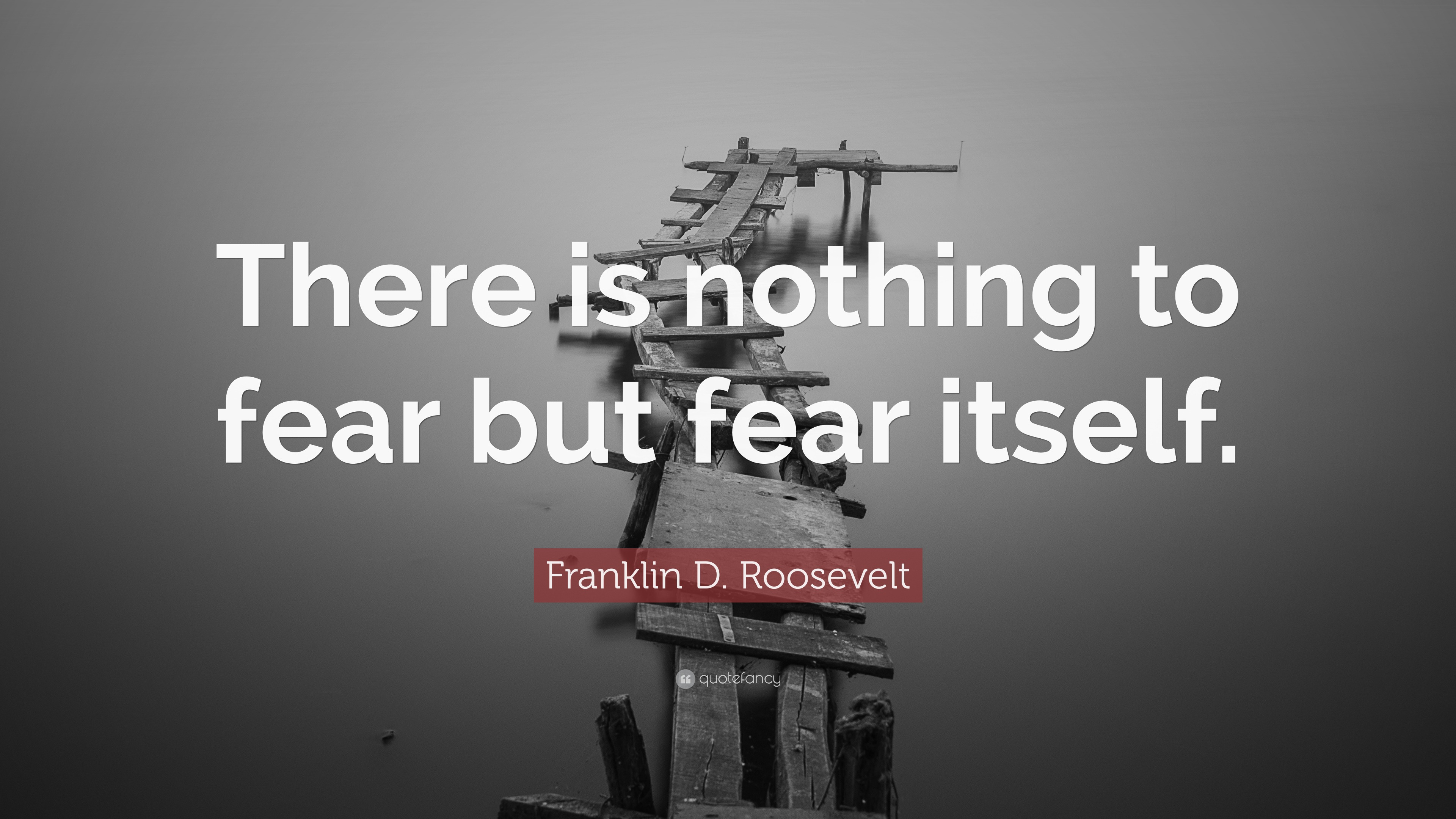 Franklin D. Roosevelt Quote: “There is nothing to fear but fear itself.”