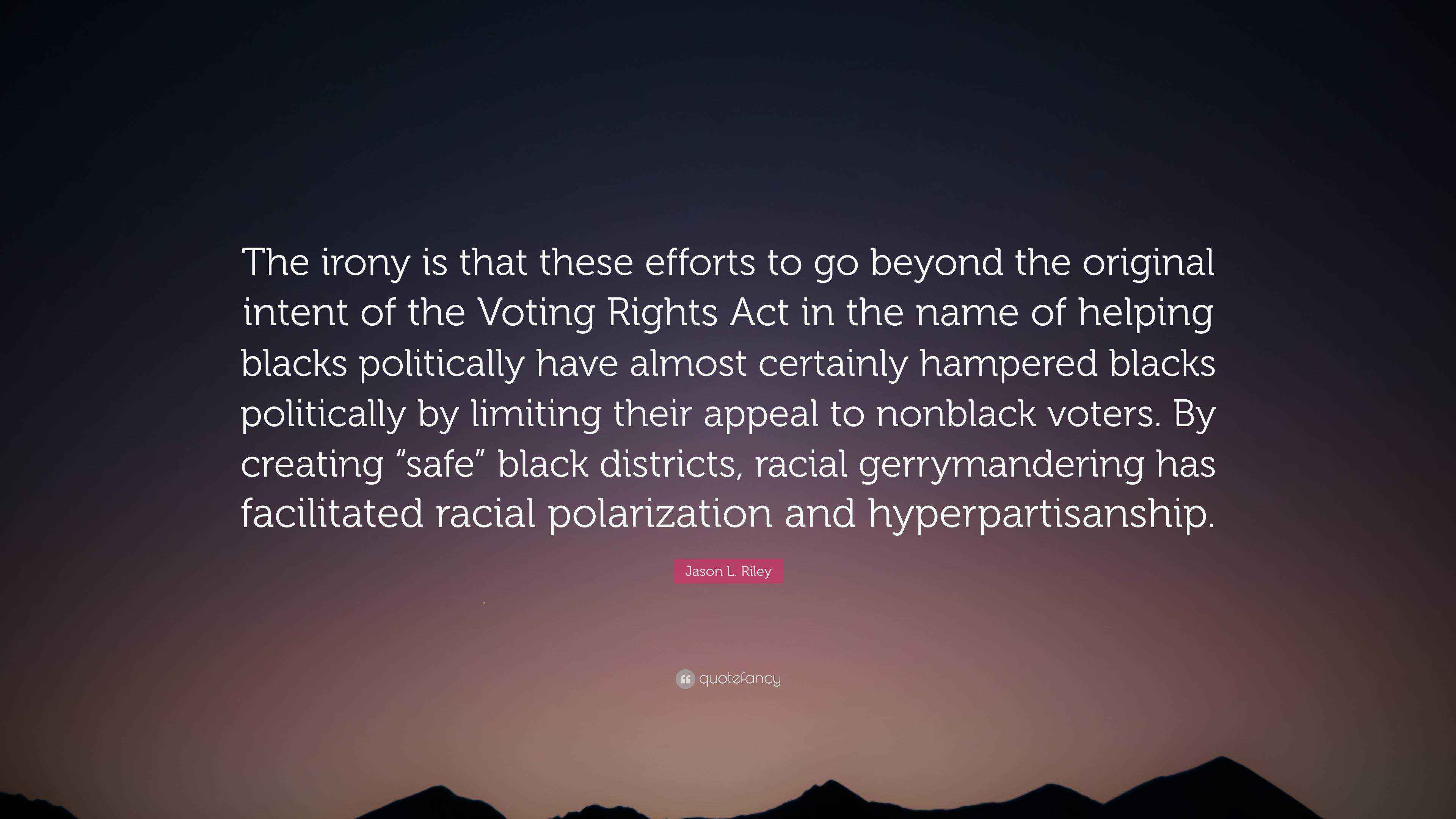 Jason L. Riley Quote: “The irony is that these efforts to go beyond the ...