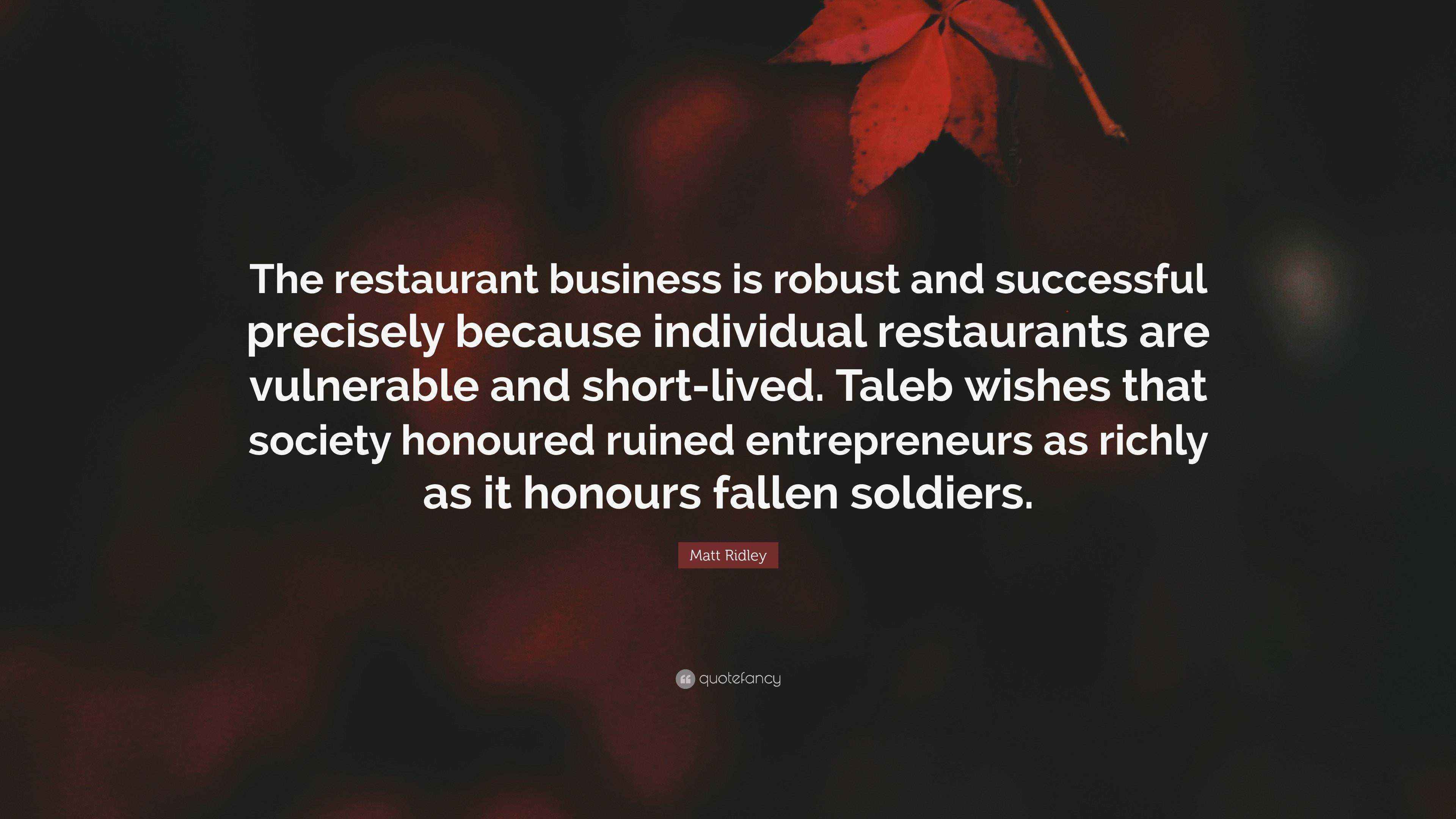 Restaurant Competition Quotes