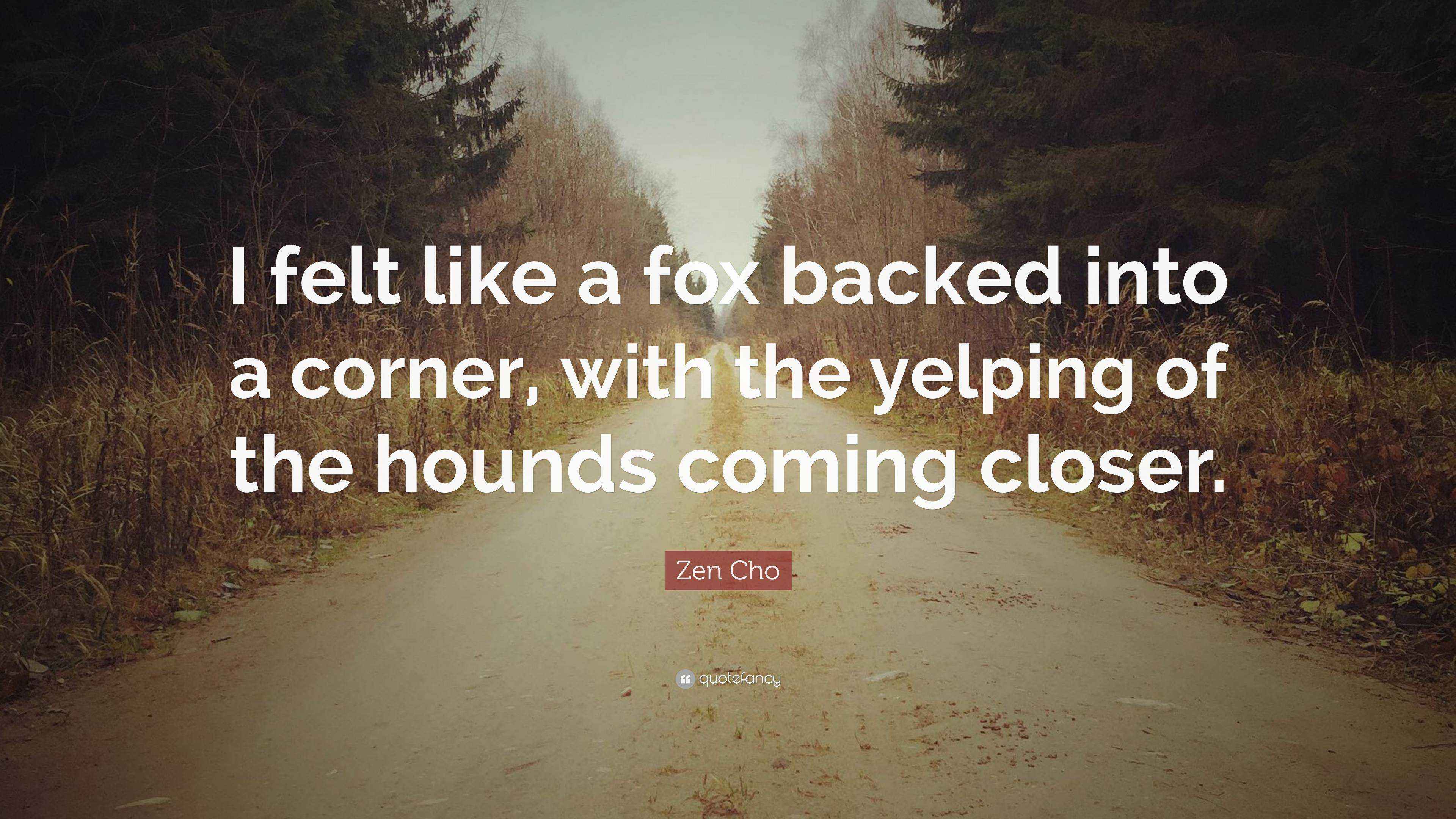 Zen Cho Quote: “I felt like a fox backed into a corner, with the ...